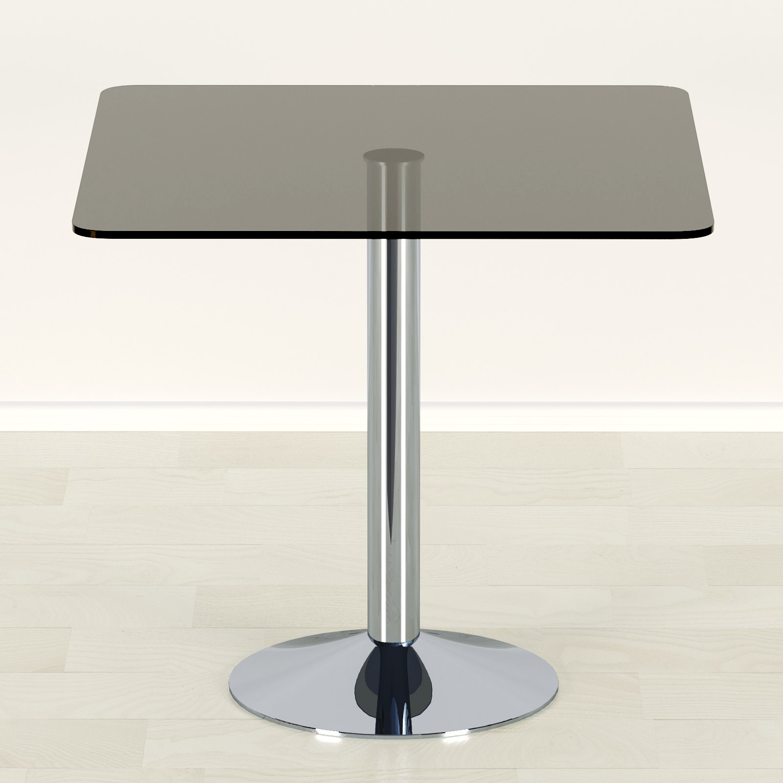 Стеклянный стол Mebel Apartment Троя 10 серый/хром 800х600