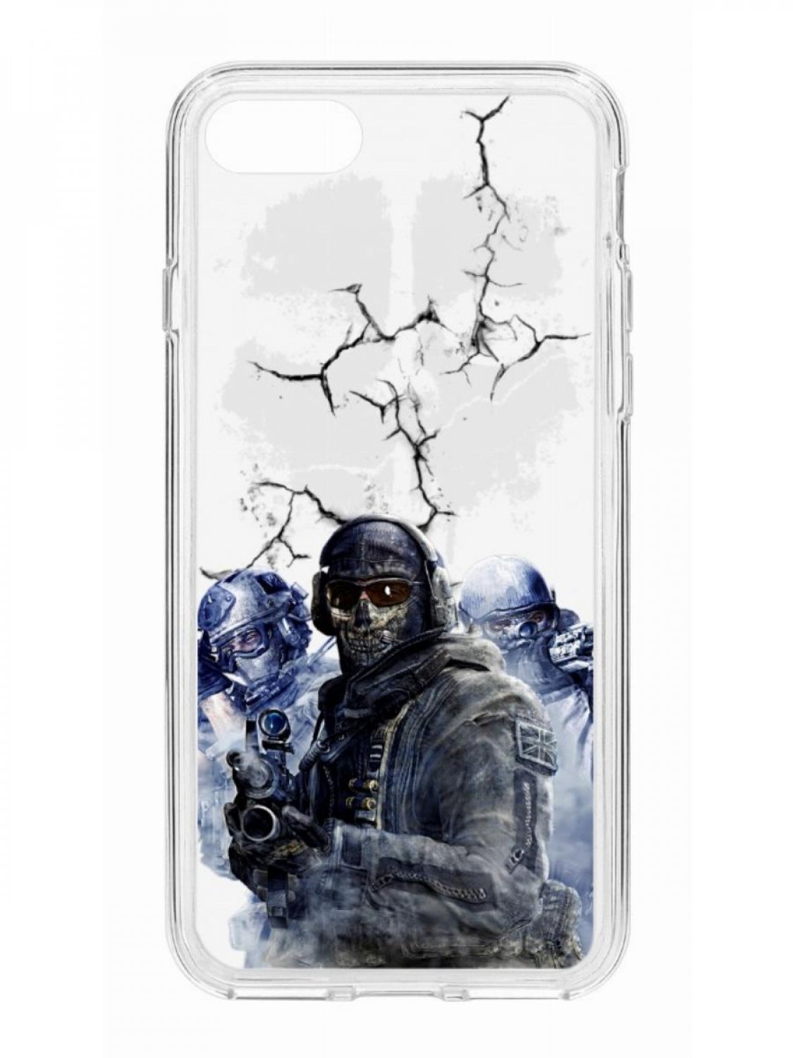 Чехол для Apple iPhone 7 /8 /SE 2020 КRUЧЕ Print Call of Duty прозрачный с рисунком