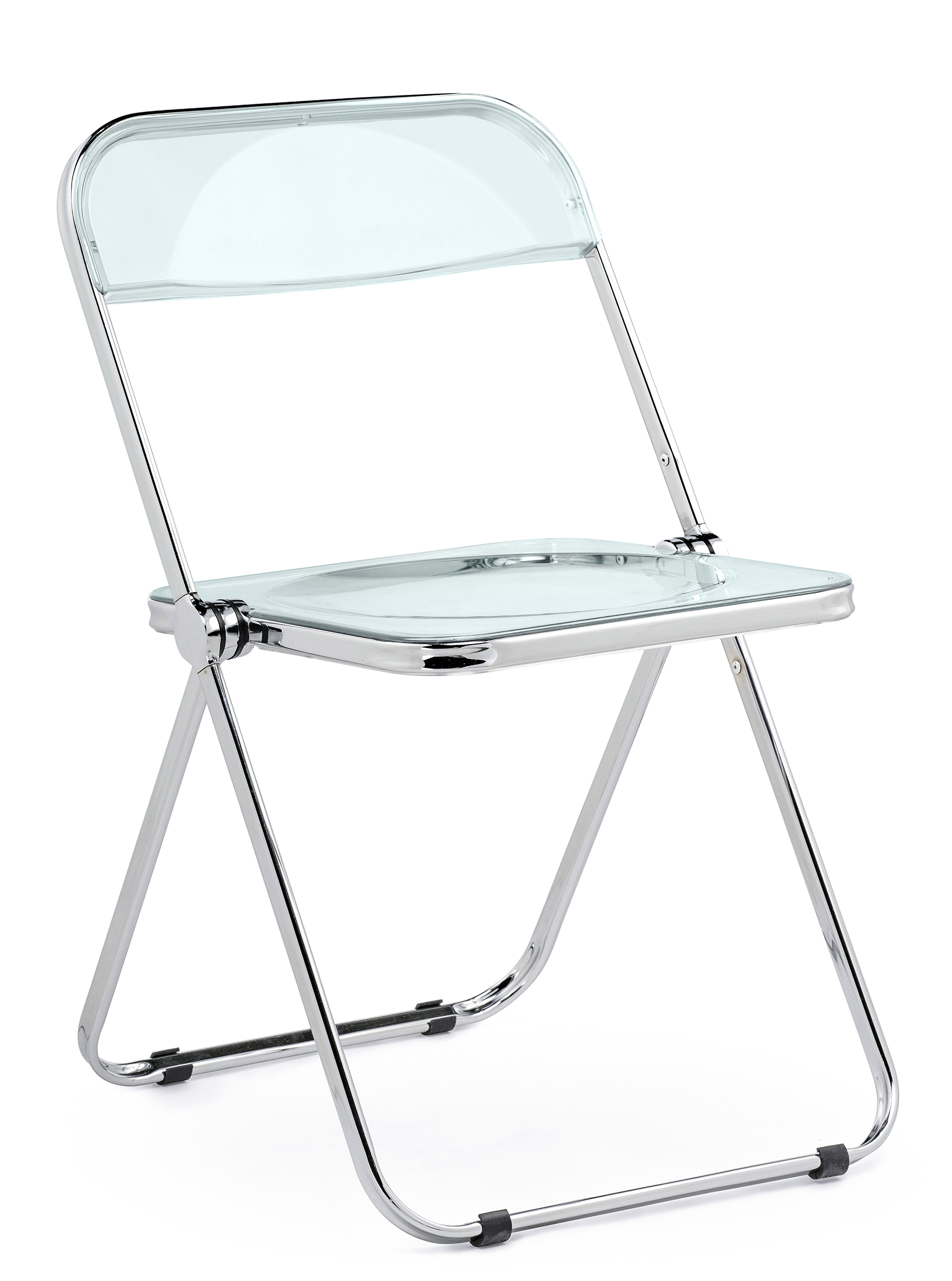Пластиковый стул Woodville Fold складной clear gray-blue