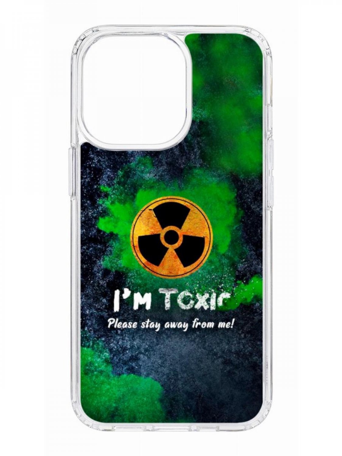 Противоударный чехол для Apple iPhone 13 Pro КRUЧЕ Print Toxic прозрачный с рисунком