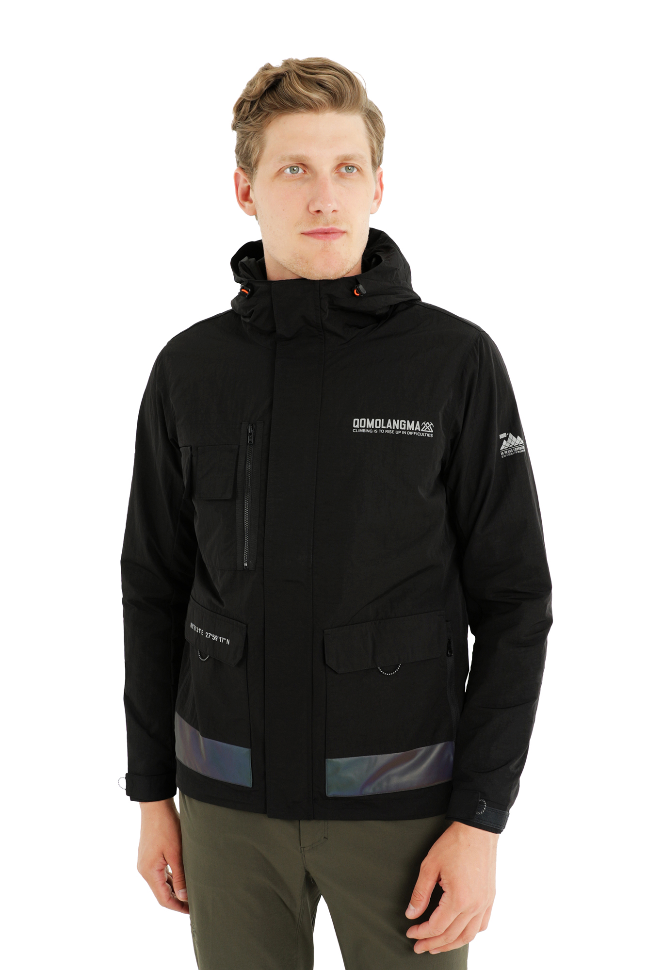 Спортивная куртка мужская Kailas Long Hooded Windproof черная M