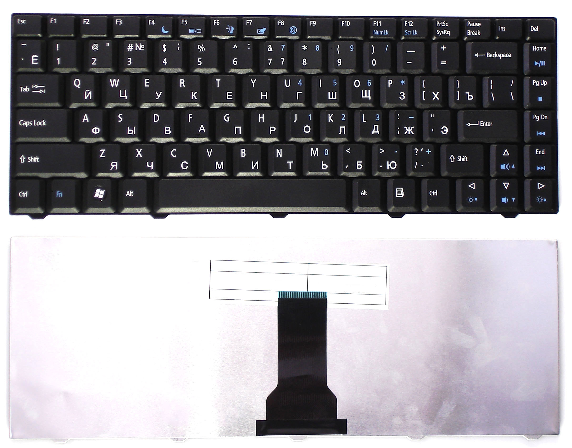 Клавиатура OEM для ноутбука Acer eMachines D520/D720 черная