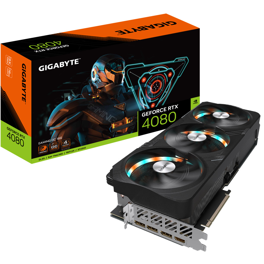 Видеокарта GIGABYTE NVIDIA GeForce RTX 4080 Gaming OC (GV-N4080GAMOC-16GD)