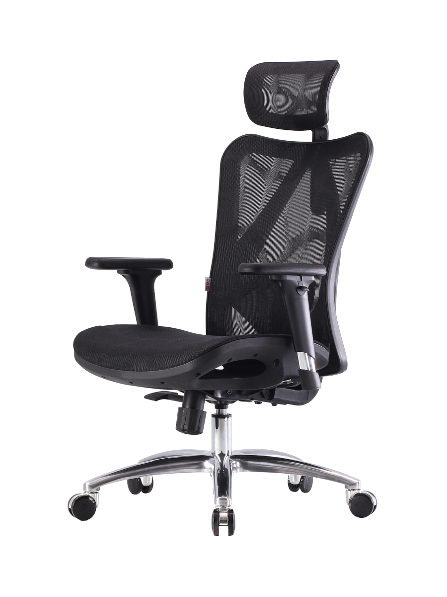 Офисное кресло руководителя с подлокотниками LuxAlto, Черное, 13557