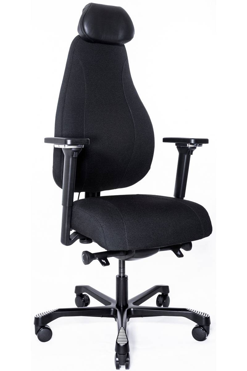 Эргономичное офисное кресло Falto Profi Dispatcher Lux Long 1901-8H (серое, каркас черный)