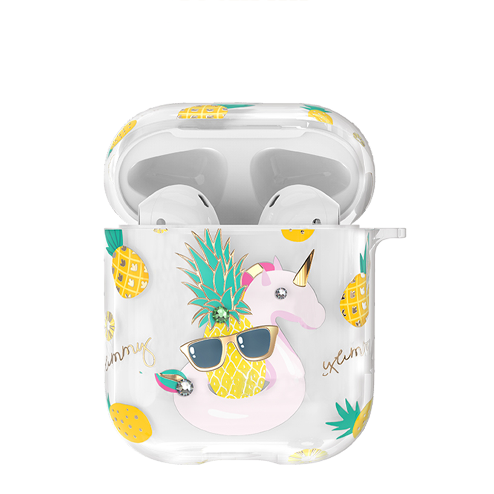 Чехол PQY Fruit для Apple Airpods Pineapple Kingxbar Fruit Series Airpods Case