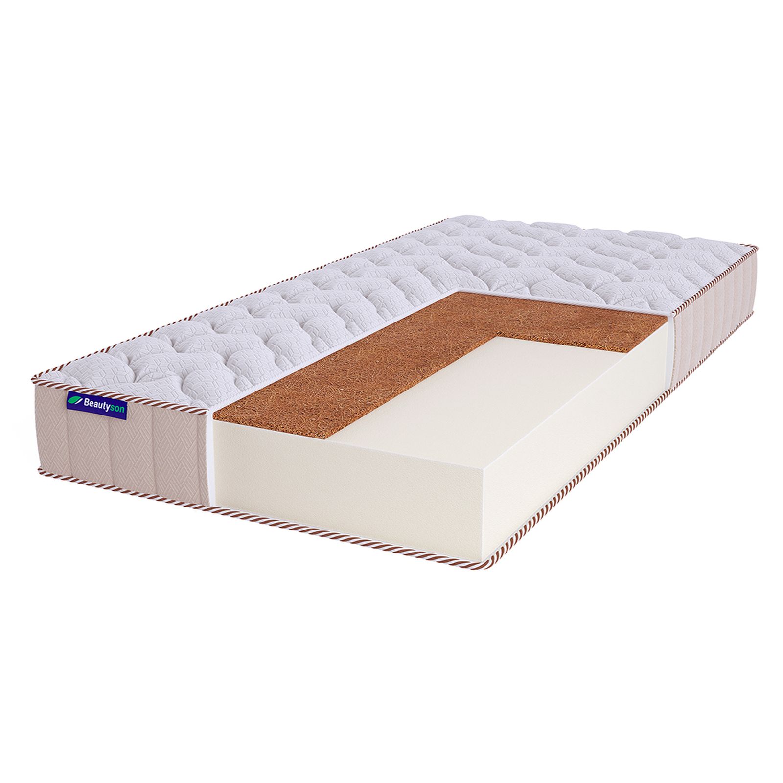 Матрас Beautyson Roll Foam Hard 14 Cocos Lux, 115х190, 17 см, беспружинный