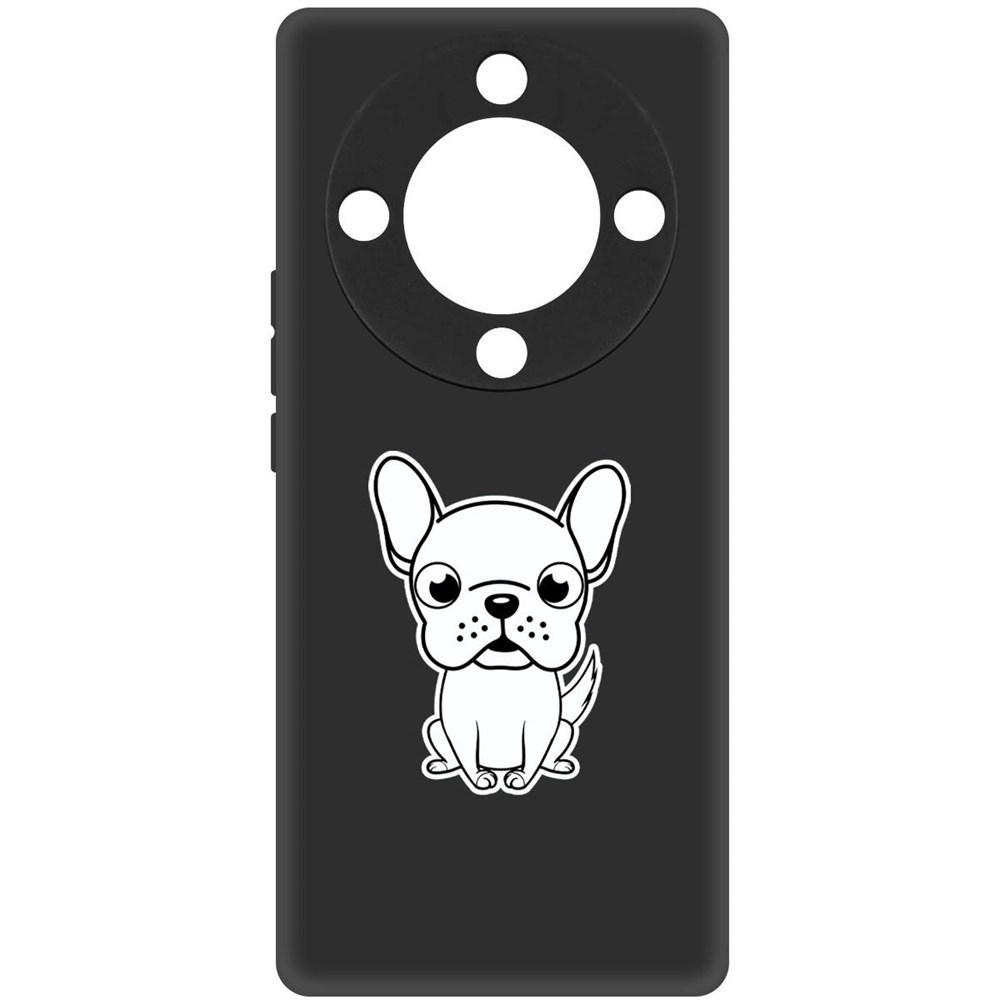 Чехол-накладка Софт Черно-белый щенок для Honor X9a