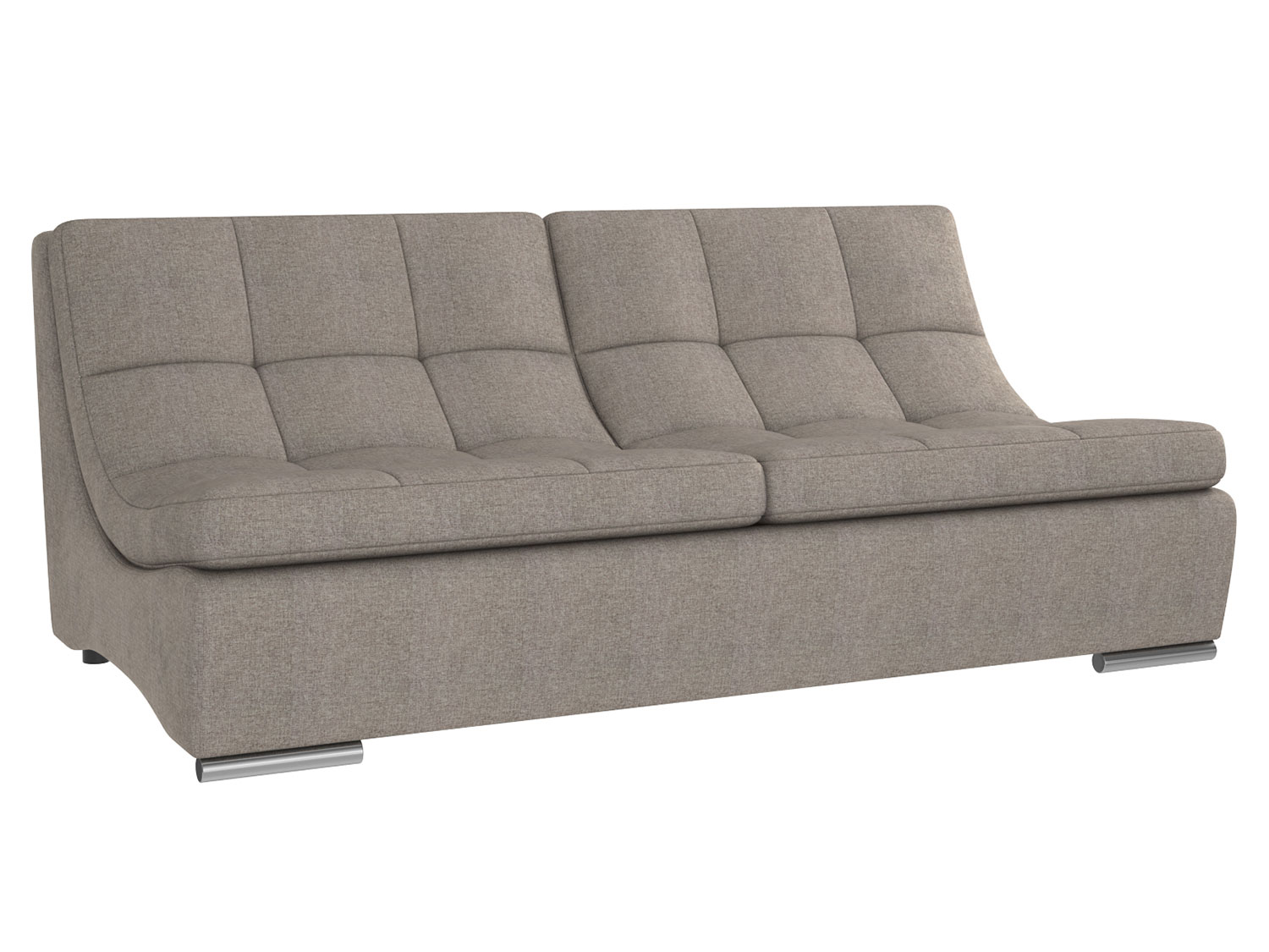 Прямой диван Первый Мебельный Сан-Диего Серо-бежевый, рогожка С механизмом