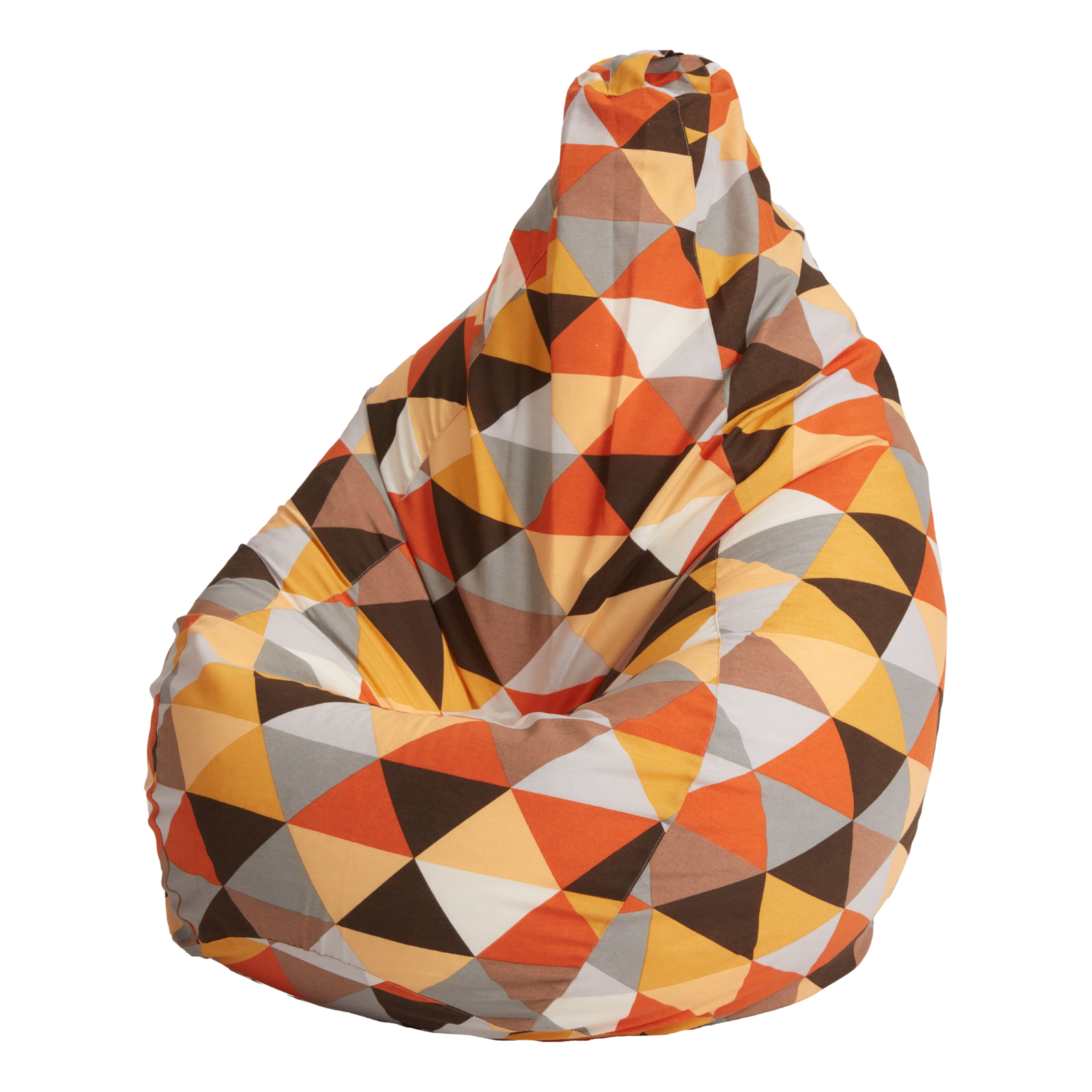 Кресло-мешок «Груша», XL (125x85), жаккард, Ромб Оранжевый