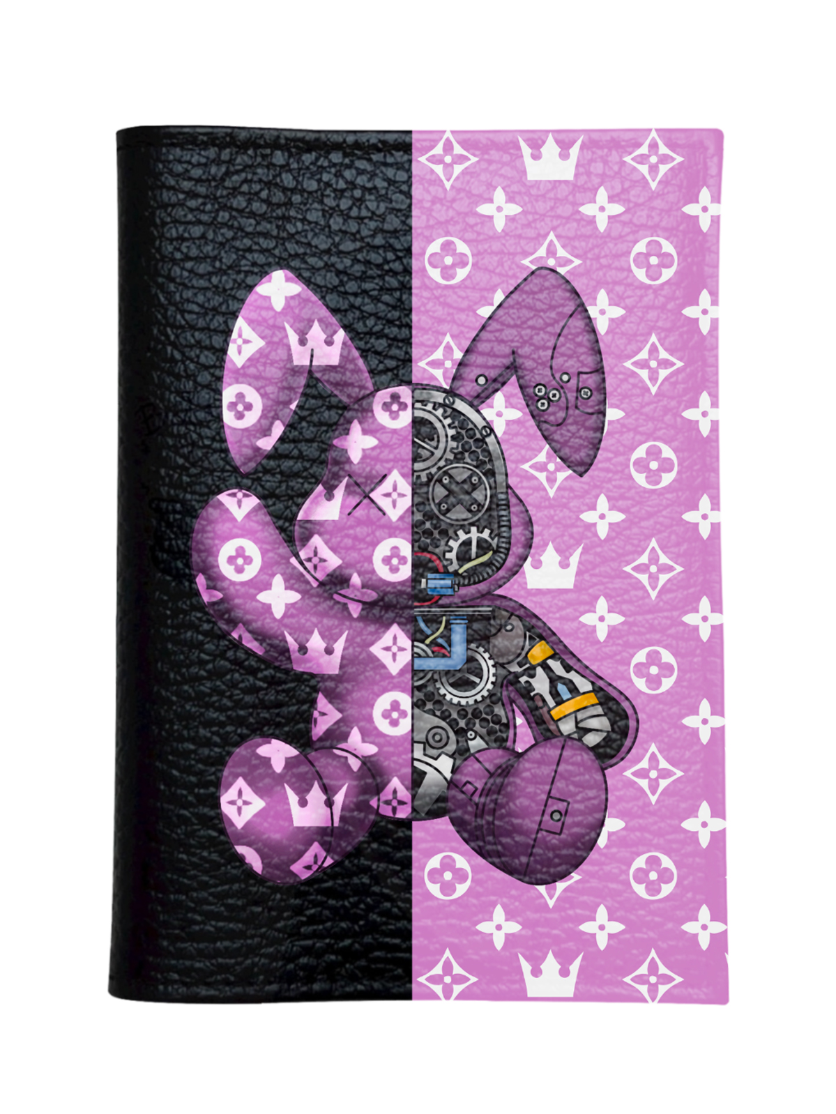 Обложка для паспорта женская MustHaveCase Bunny розовая/черная