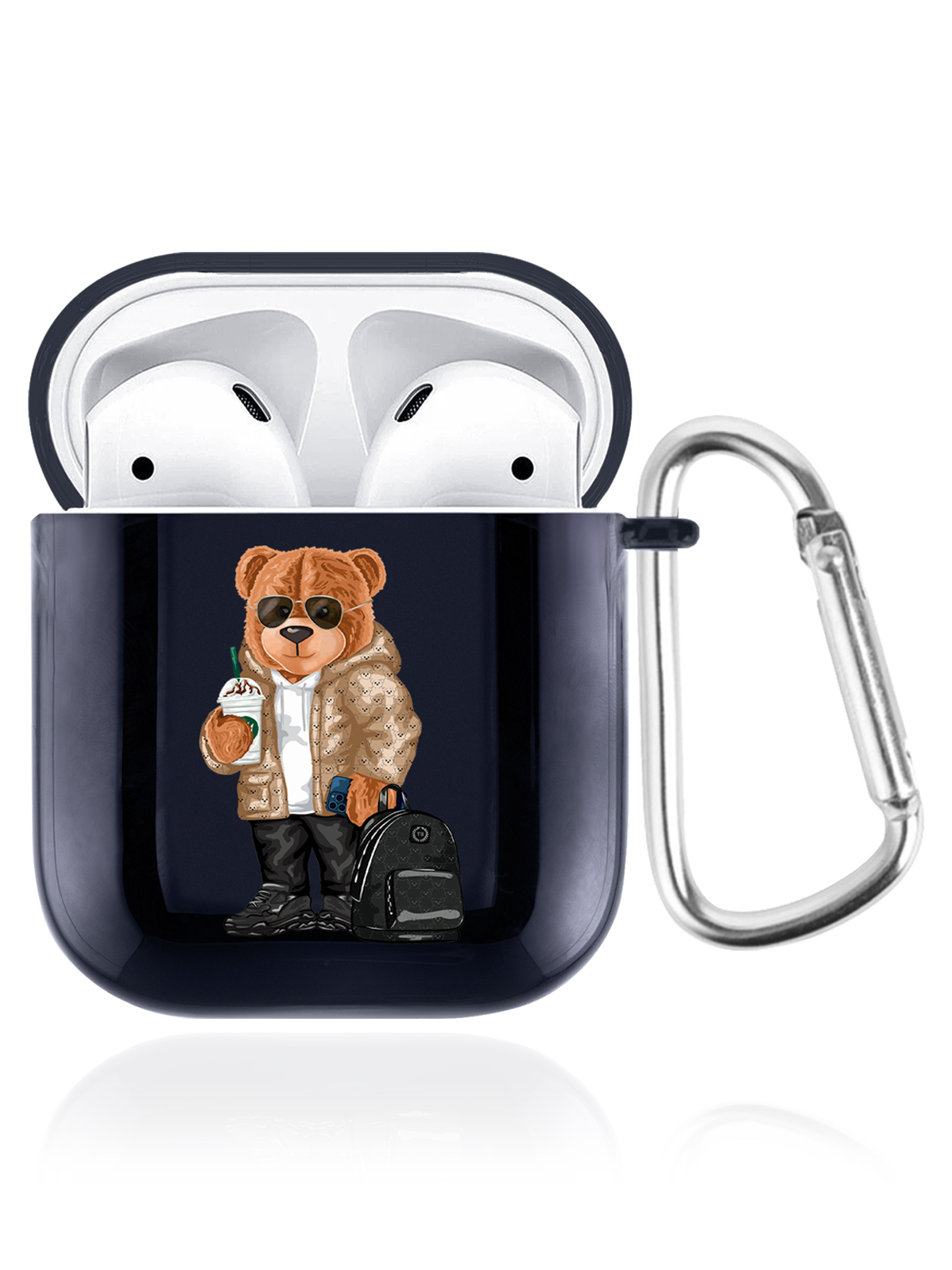 Чехол MustHaveCase для Apple AirPods 2 Tony Style в очках черный