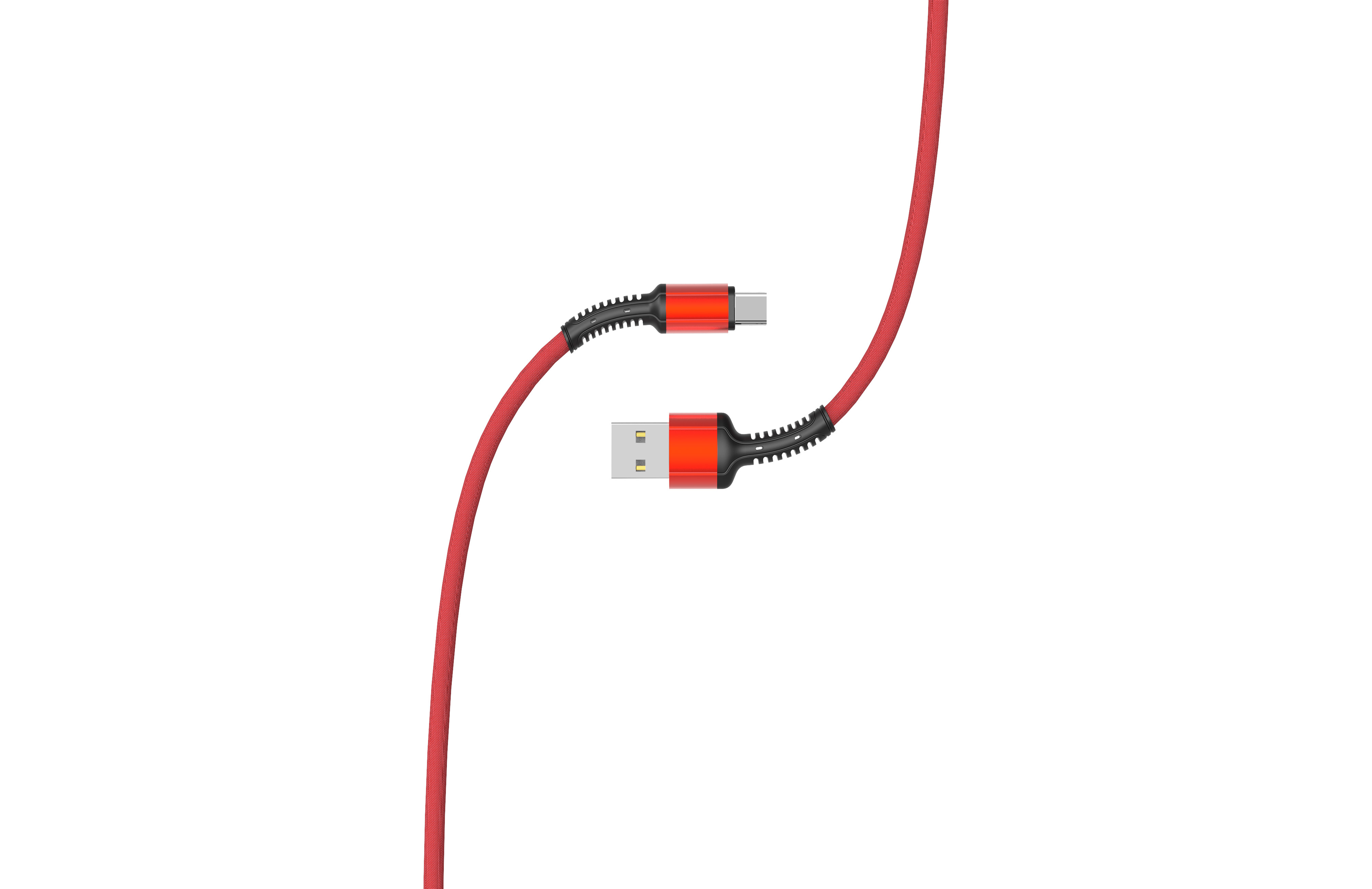 LDNIO LS63/ USB кабель Type-C/ 1m/ 2.4A/ медь: 86 жил/ Red