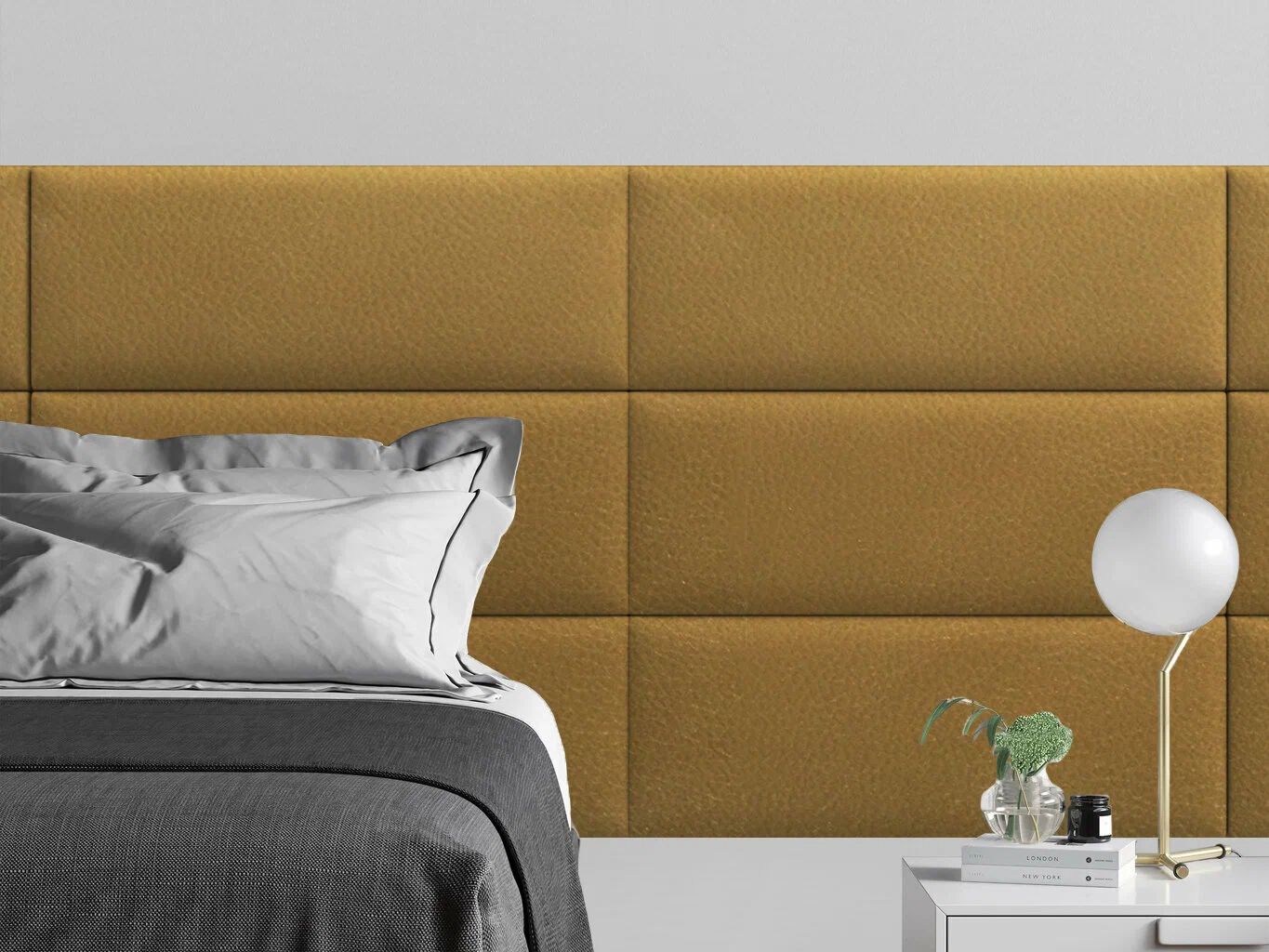 Панель кровати Eco Leather Gold 30х80 см 4 шт.