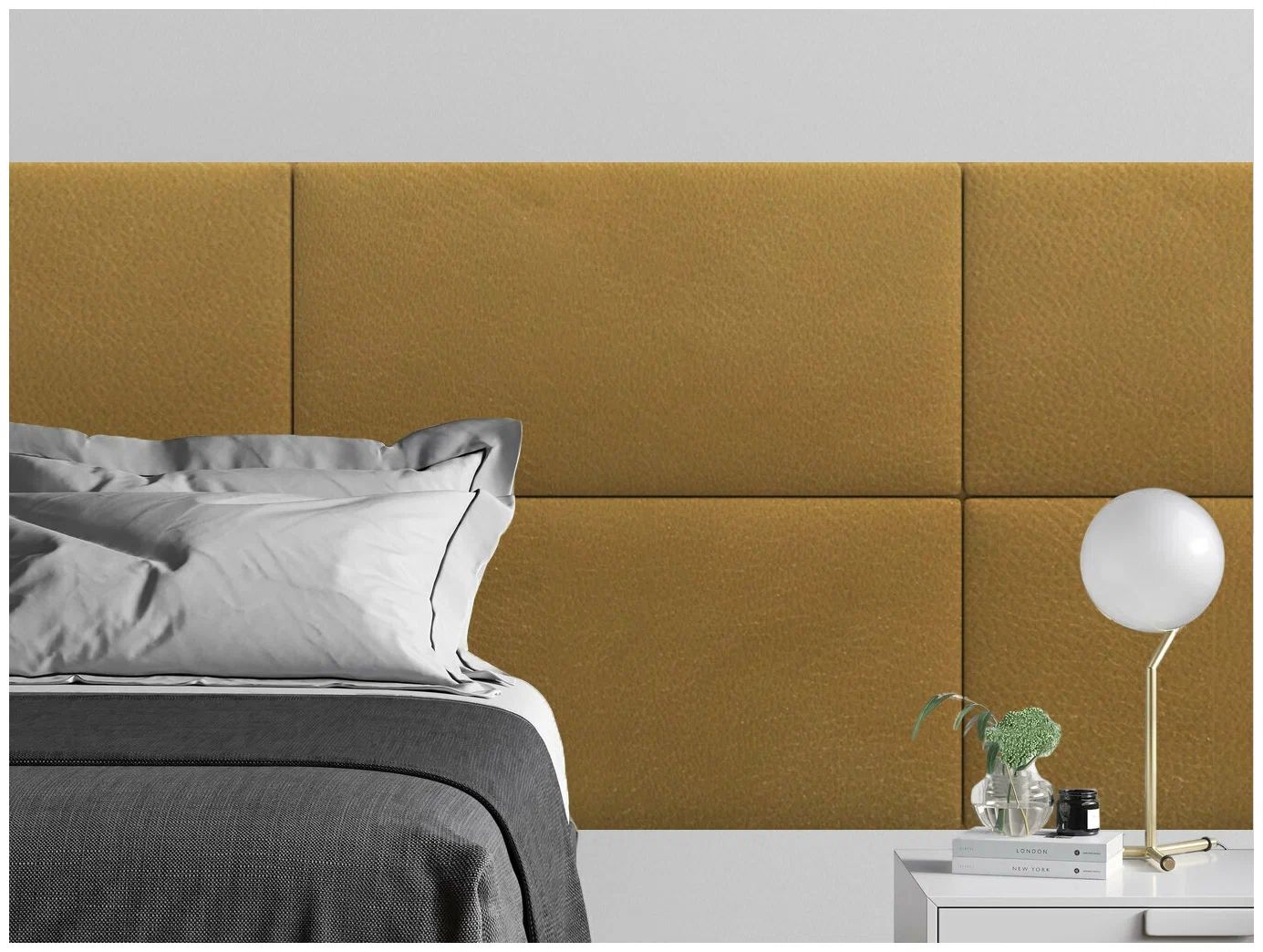 Панель кровати Eco Leather Gold 50х100 см 1 шт.