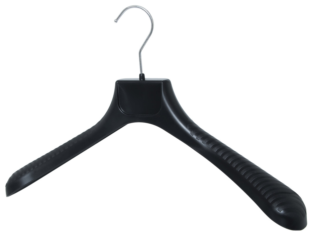 Вешалки для верхней одежды Valexa РМ-45, 450мм х 55мм, черная, набор 10 шт
