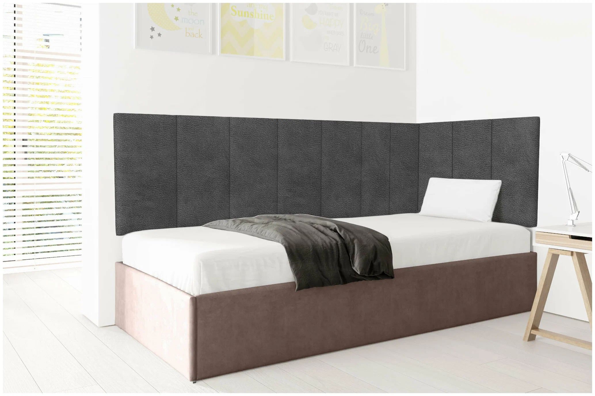 Панель кровати Velour Grey 30х60 см 4 шт.