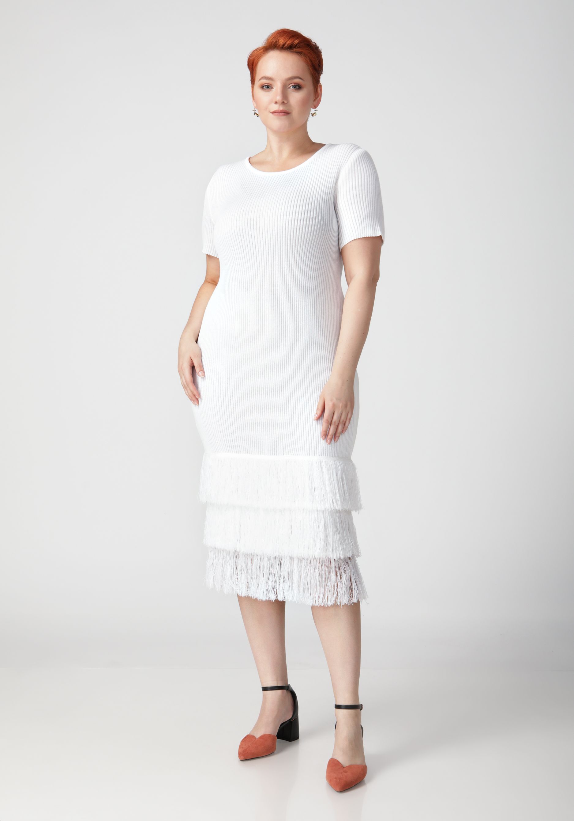 Платье женское Vivawool 307374 белое 42 RU