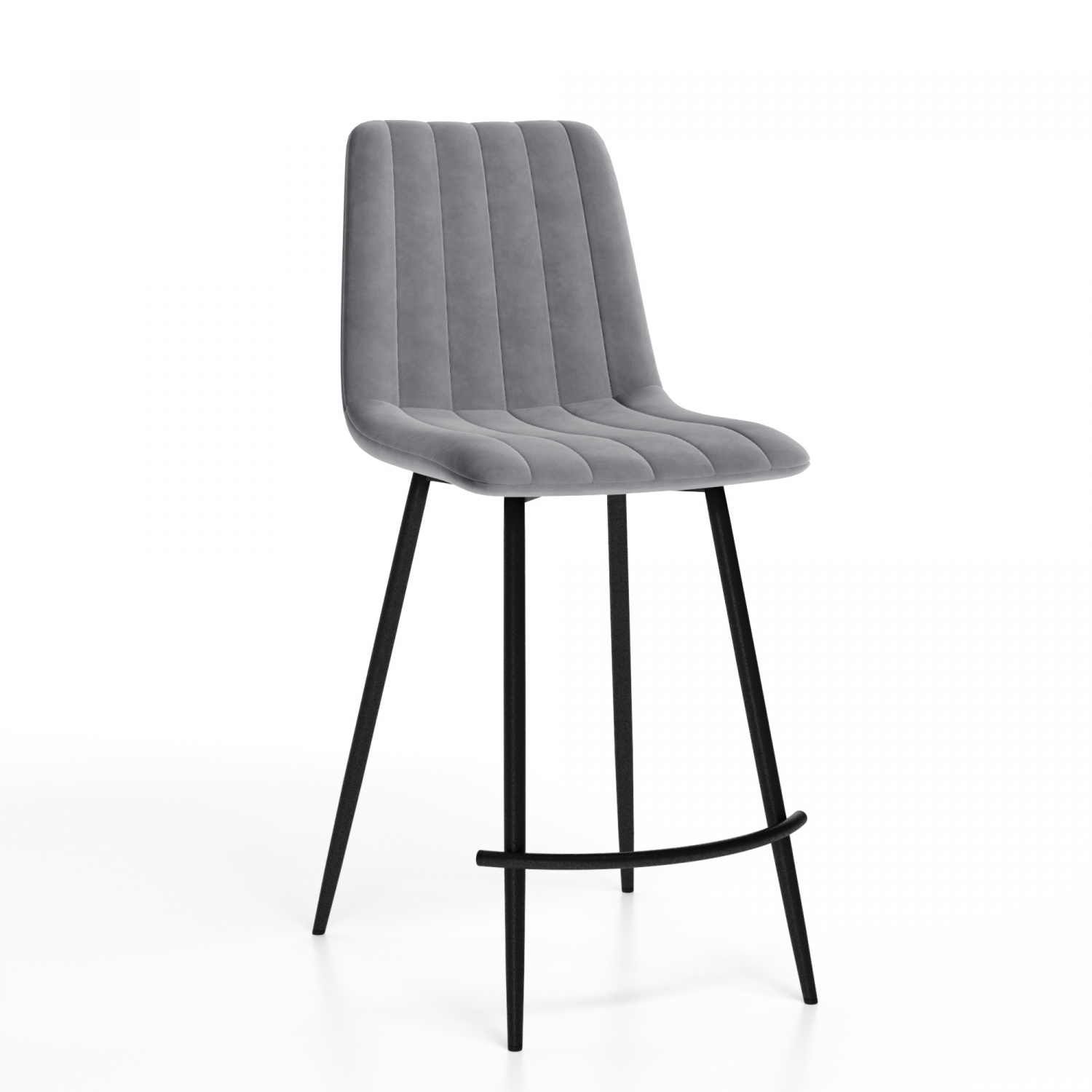 Полубарный стул СтолБери 2626142, черный/серый