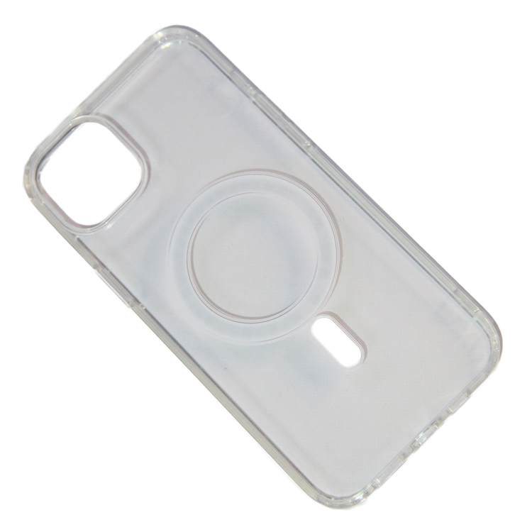 Чехол iPhone 14 Plus силиконовый MagSafe №2 <прозрачный>