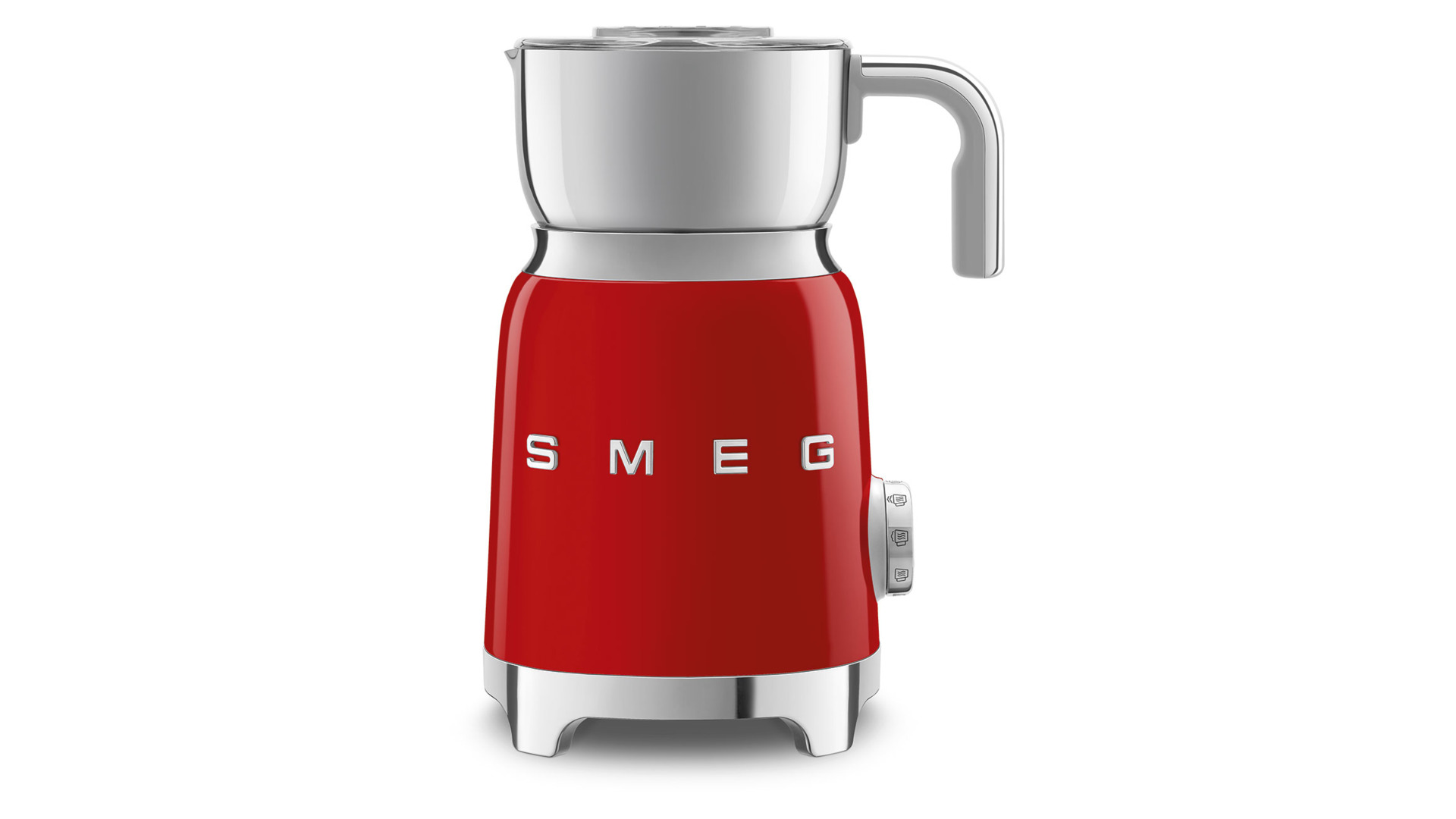 Вспениватель молока Smeg, красный, MFF01RDEU