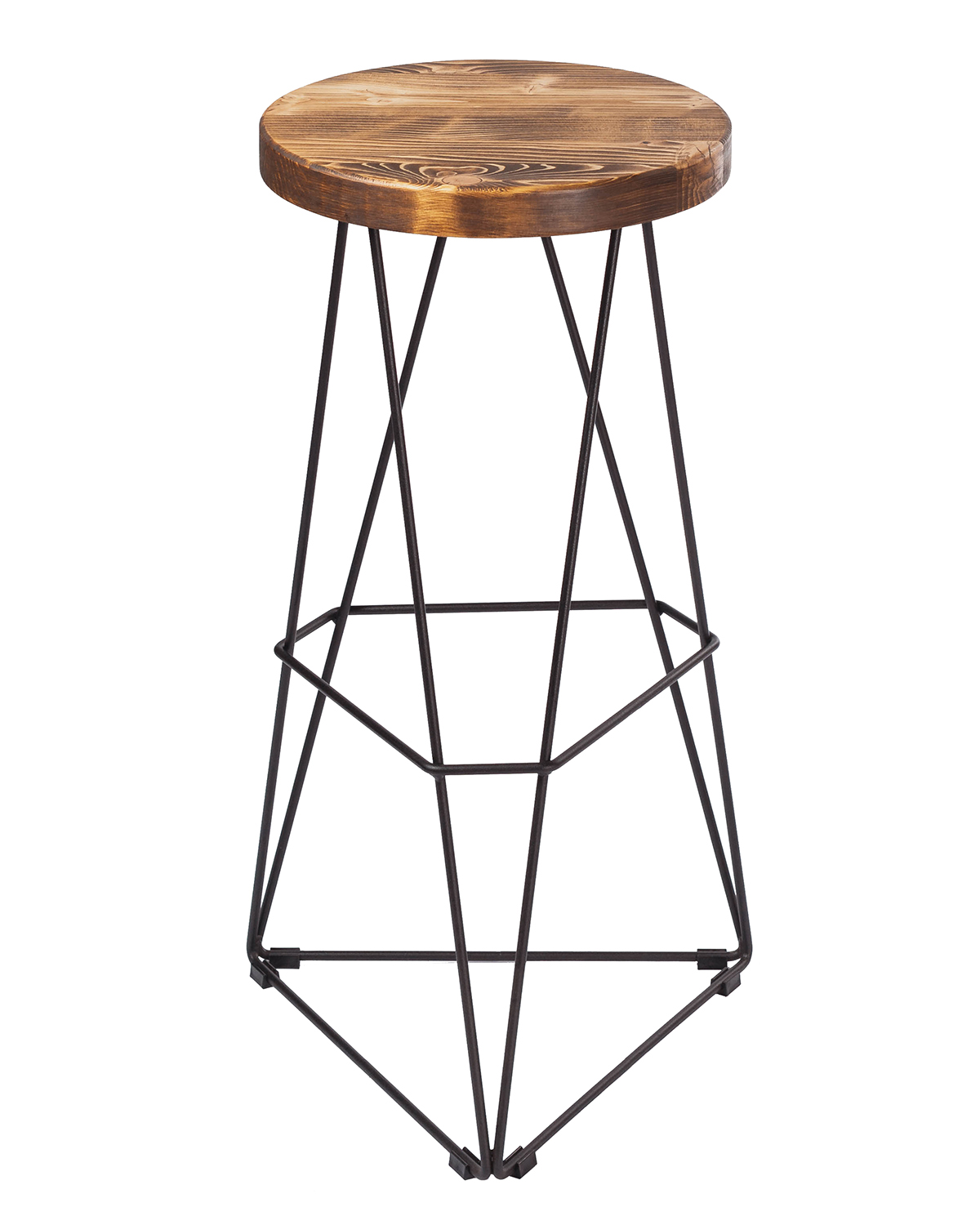 Барный стул ilwi MBL-W-SL-T-3-W/1/3 лофт круглый высокий для кухни и бара