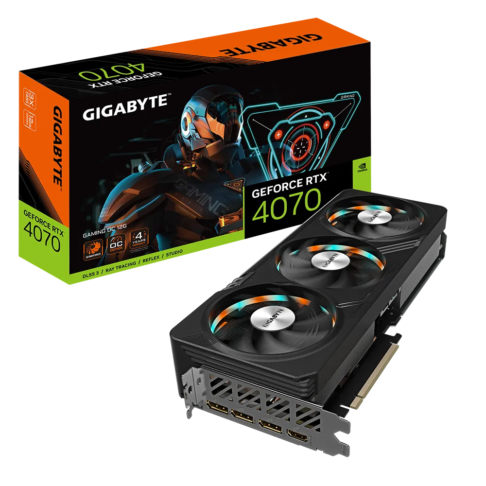 Видеокарта Gigabyte NVIDIA GeForce RTX 4070 GAMING OC 12GB  (GV-N4070GAMING OC-12GD)