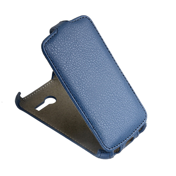 Чехол Samsung SM-G110H (Galaxy Pocket 2) флип кожзам №1 <синий>
