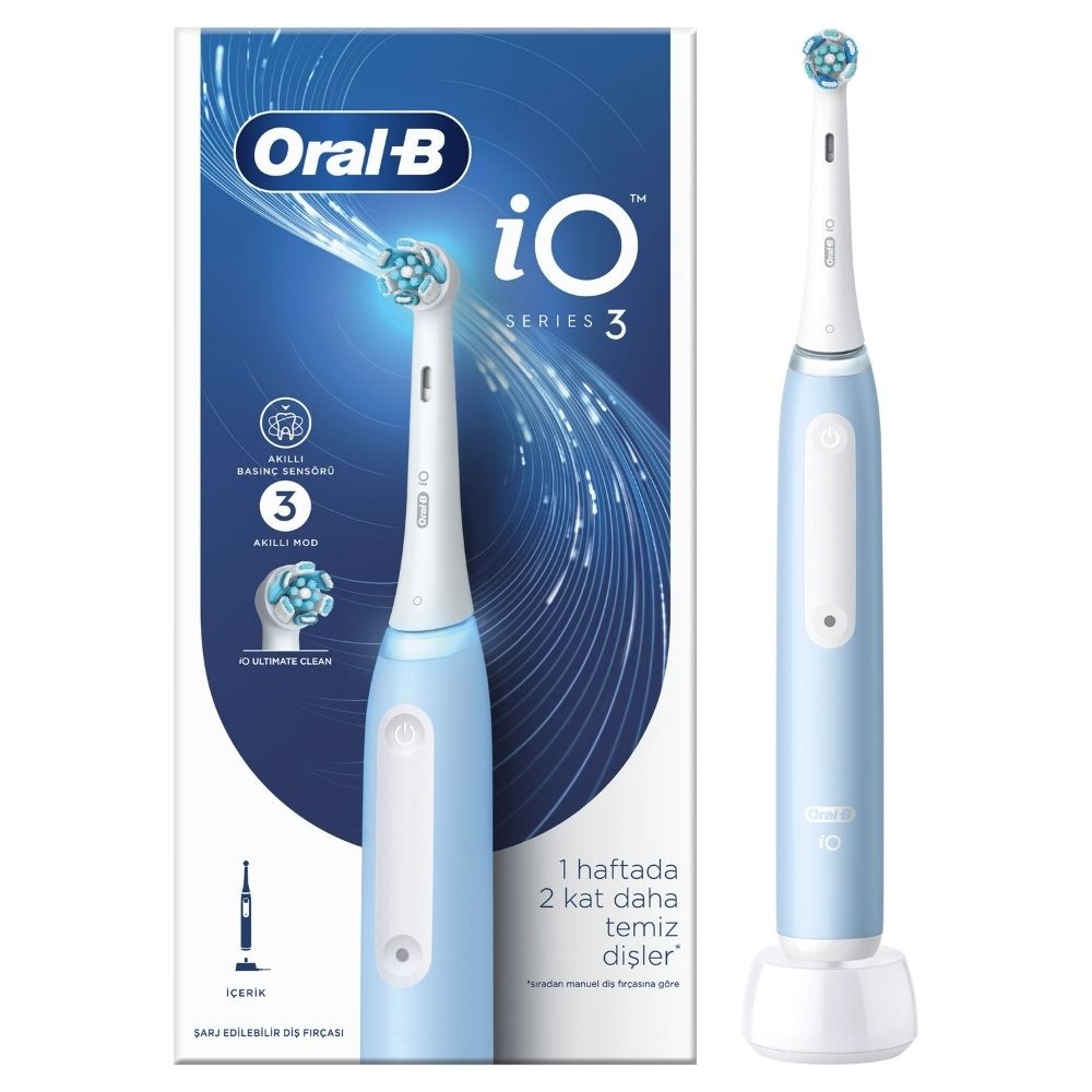 Электрическая зубная щетка Oral-B iO 3 Ice Blue голубой