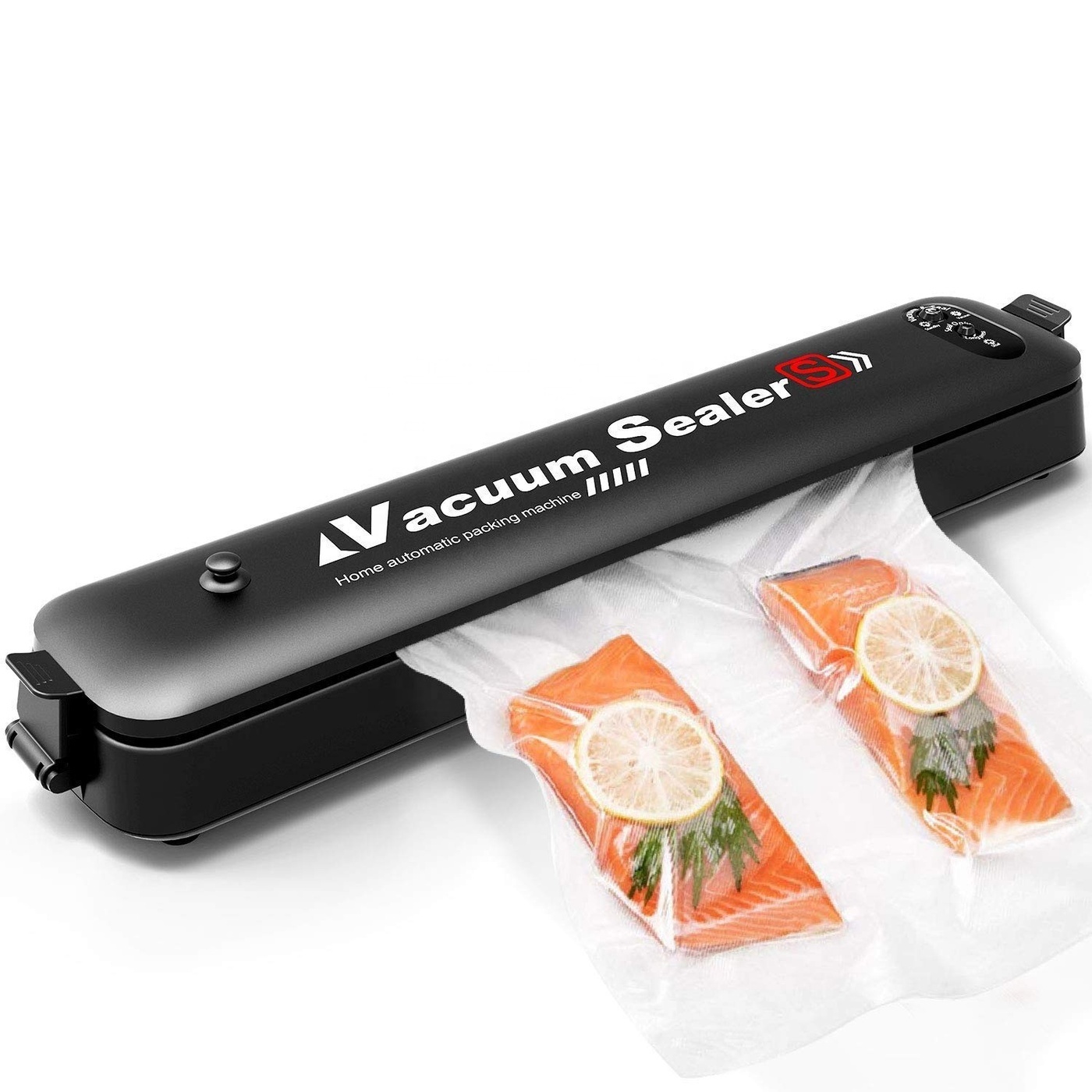 Вакуумный упаковщик Vacuum Sealer + 10 пакетов 17х25 черный