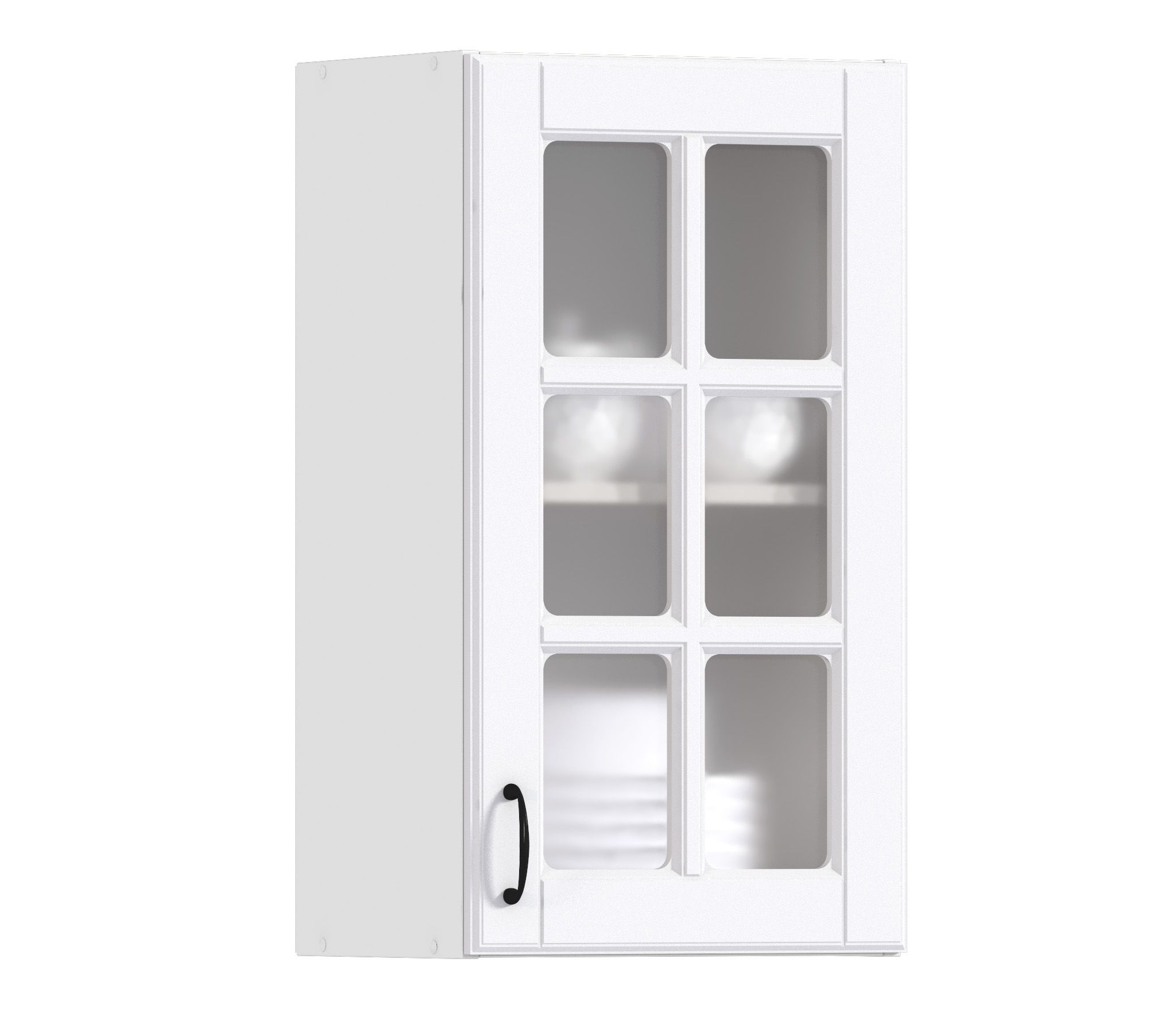 Навесной шкаф горизонтальный СТОЛПЛИТ Регина РП-40 со стеклом белый, 40х72х28 см