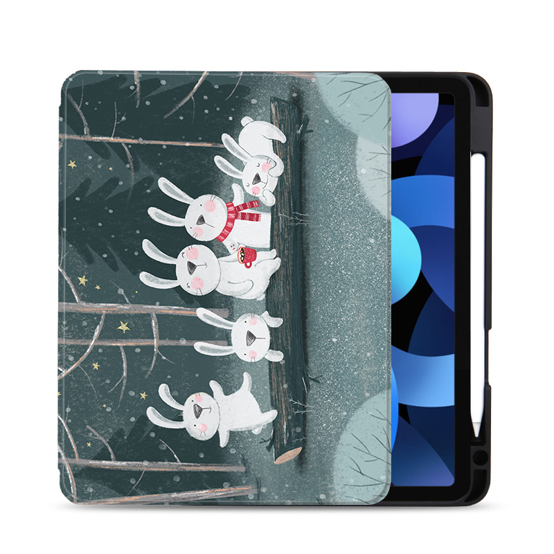 Чехол MyPads для iPad Air 4 10.9 (2020) тематика Белые зайцы