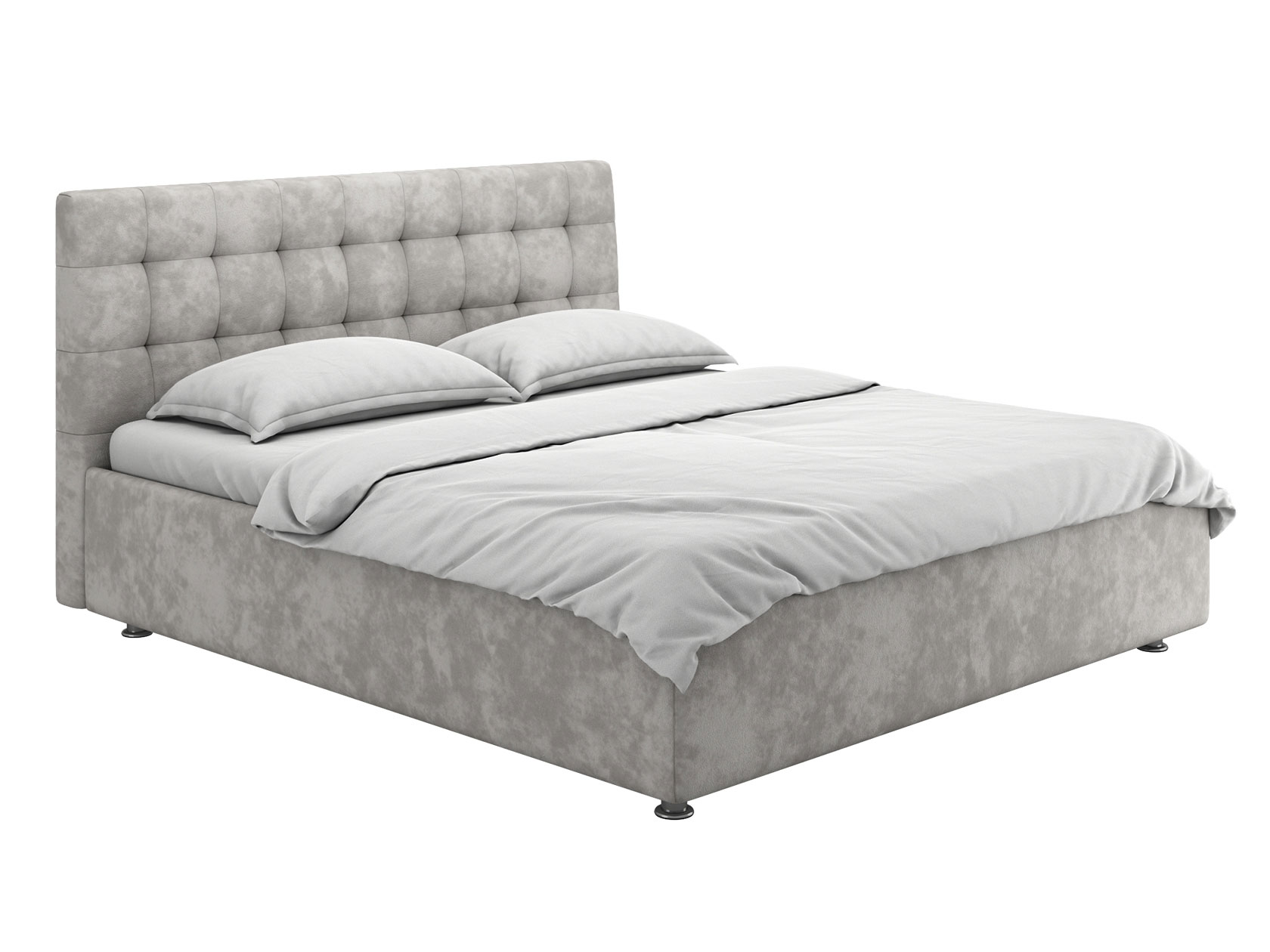 Кровать с подъемным механизмом Первый Мебельный Кристи Серый, микровелюр 180х200 см