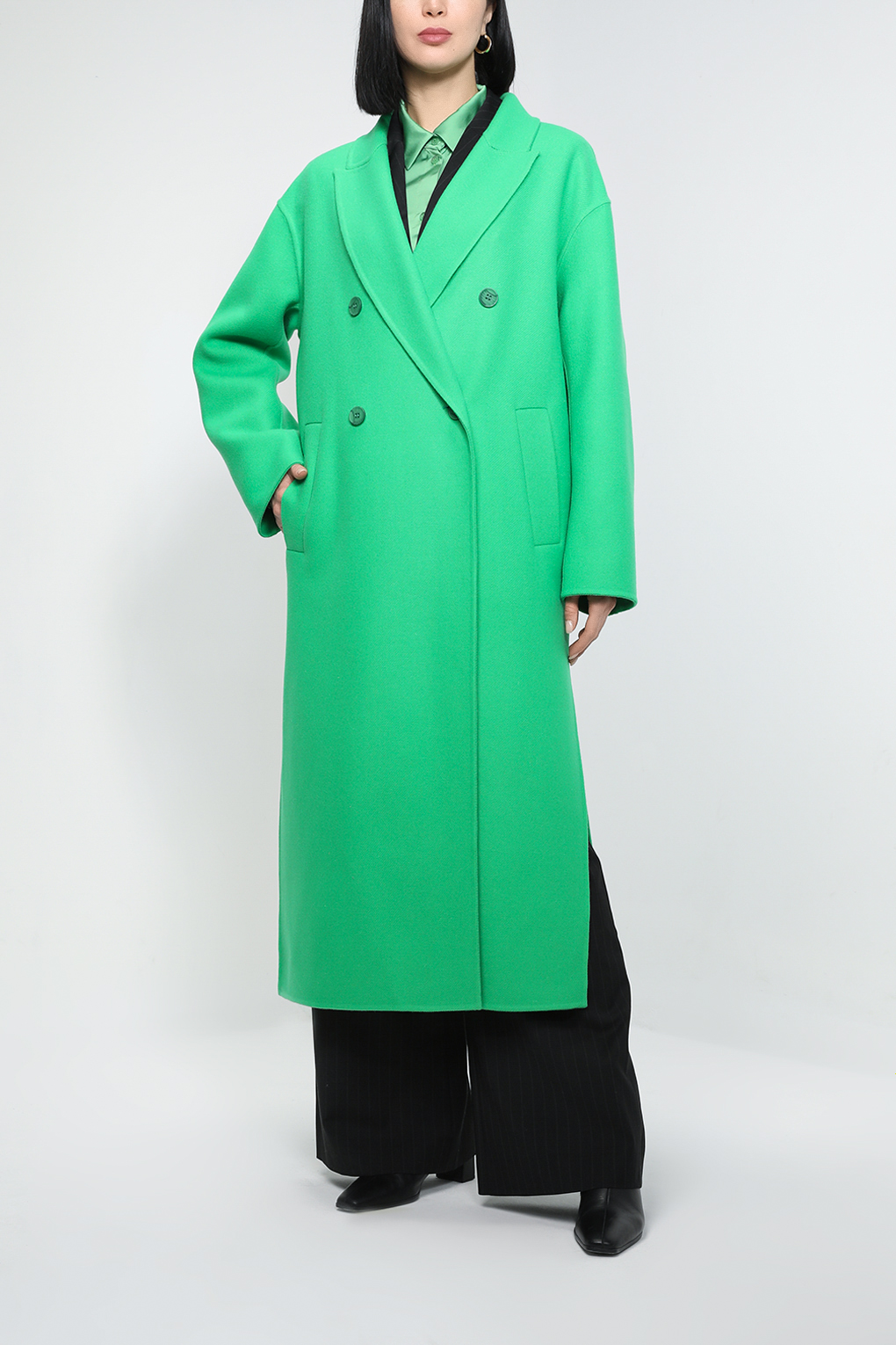 Пальто женское SABRINA SCALA SS23016168 зеленое 42 RU