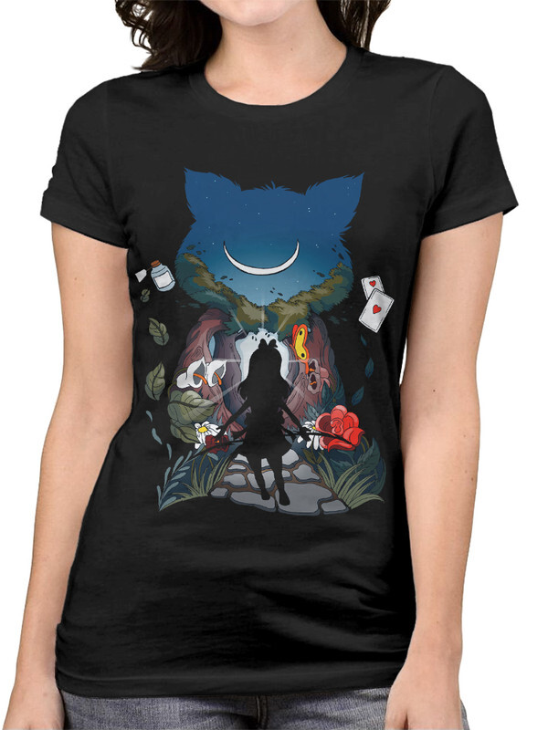 Футболка женская DreamShirts Studio Алиса в Стране Чудес 005-alice-1 черная L