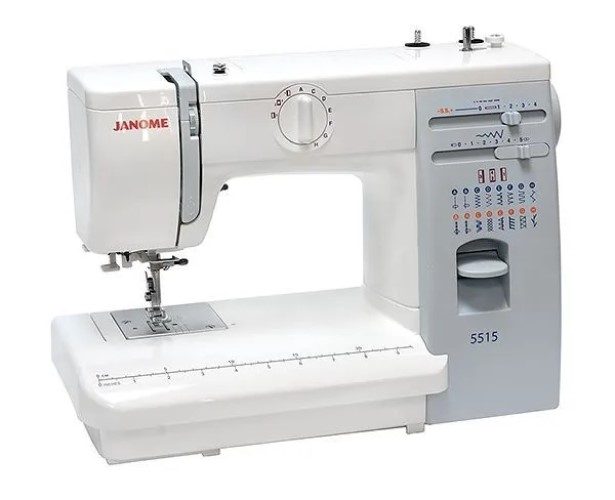 Швейная машина JANOME 5515 белый, серый
