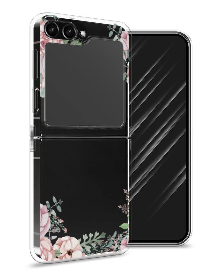 Чехол Awog на Samsung Galaxy Z Flip 5 "Нежные розы акварель"