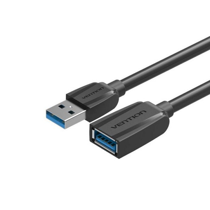Кабель Vention USB A-USB A, M-F 2м Black (VAS-A45-B200)