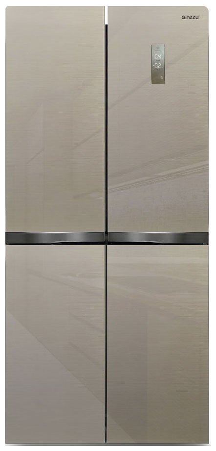 Холодильник Ginzzu NFI-4414 черный; золотистый