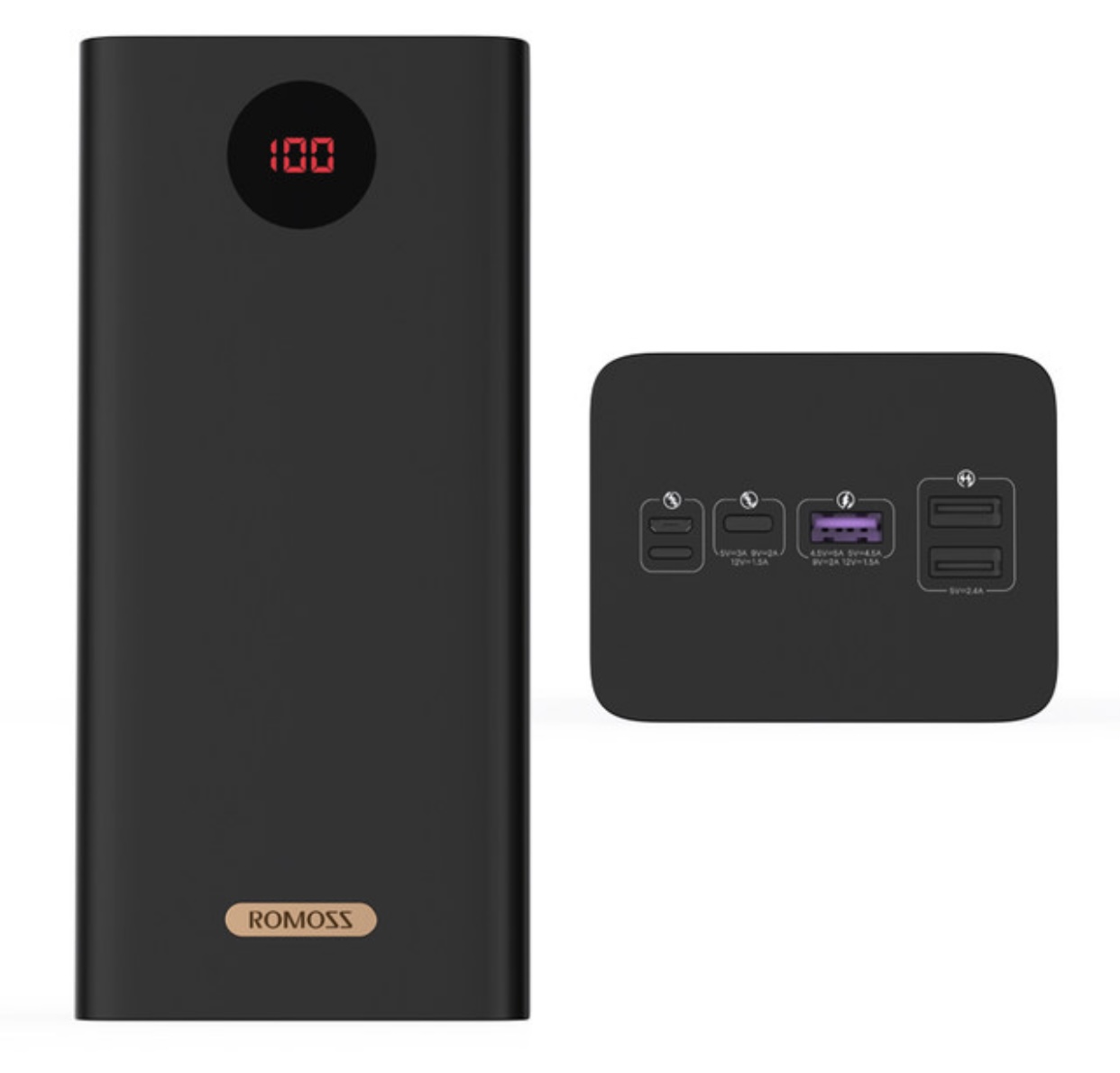 Внешний аккумулятор ROMOSS 60000 мА/ч для мобильных устройств, черный (PEA60)