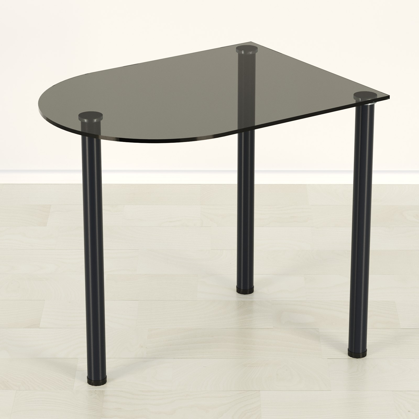 Стеклянный стол Mebel Apartment Эдель 30-3 серый/черный 800х700