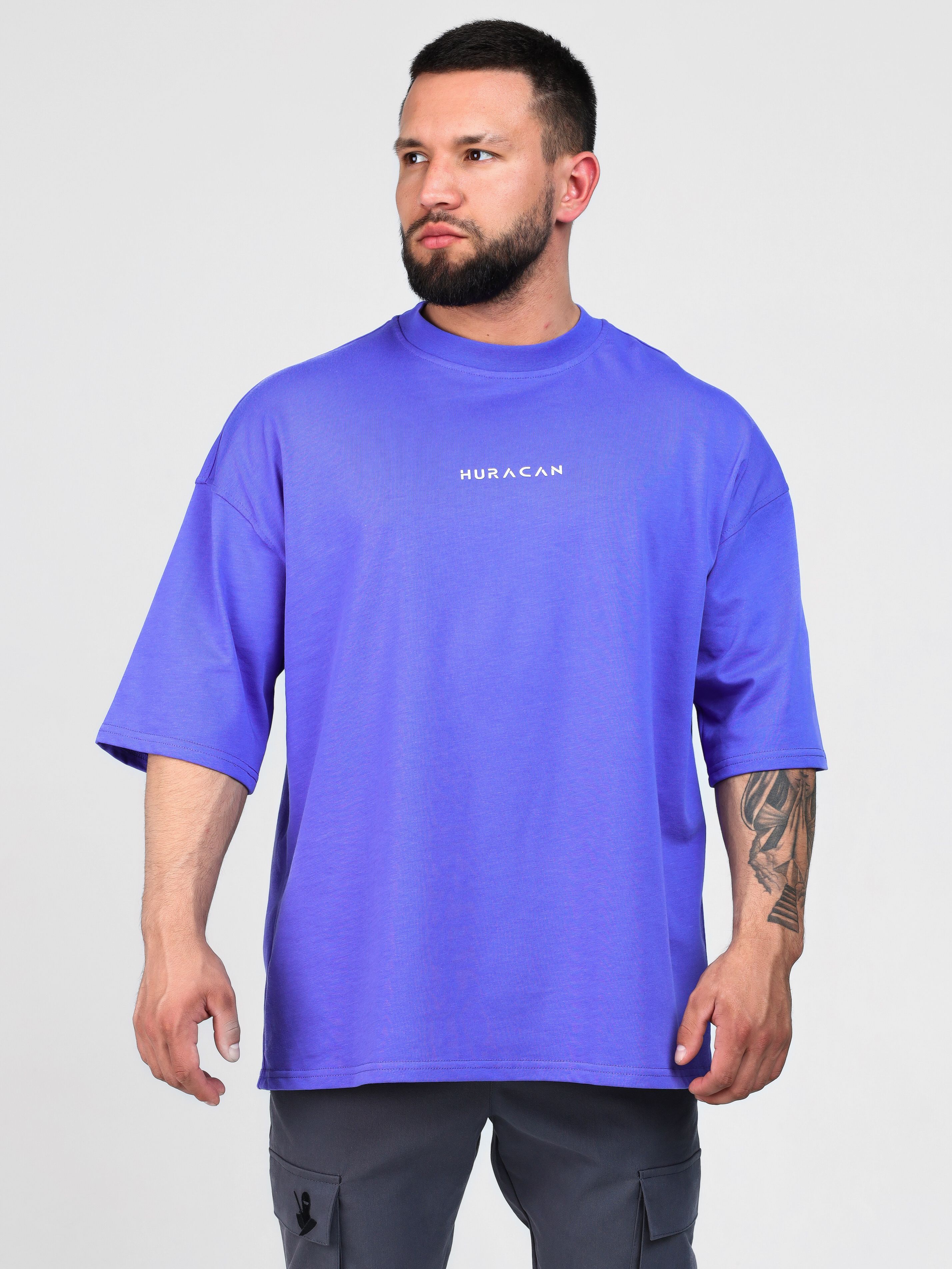 Футболка мужская Huracan OVER-H001 фиолетовая XL