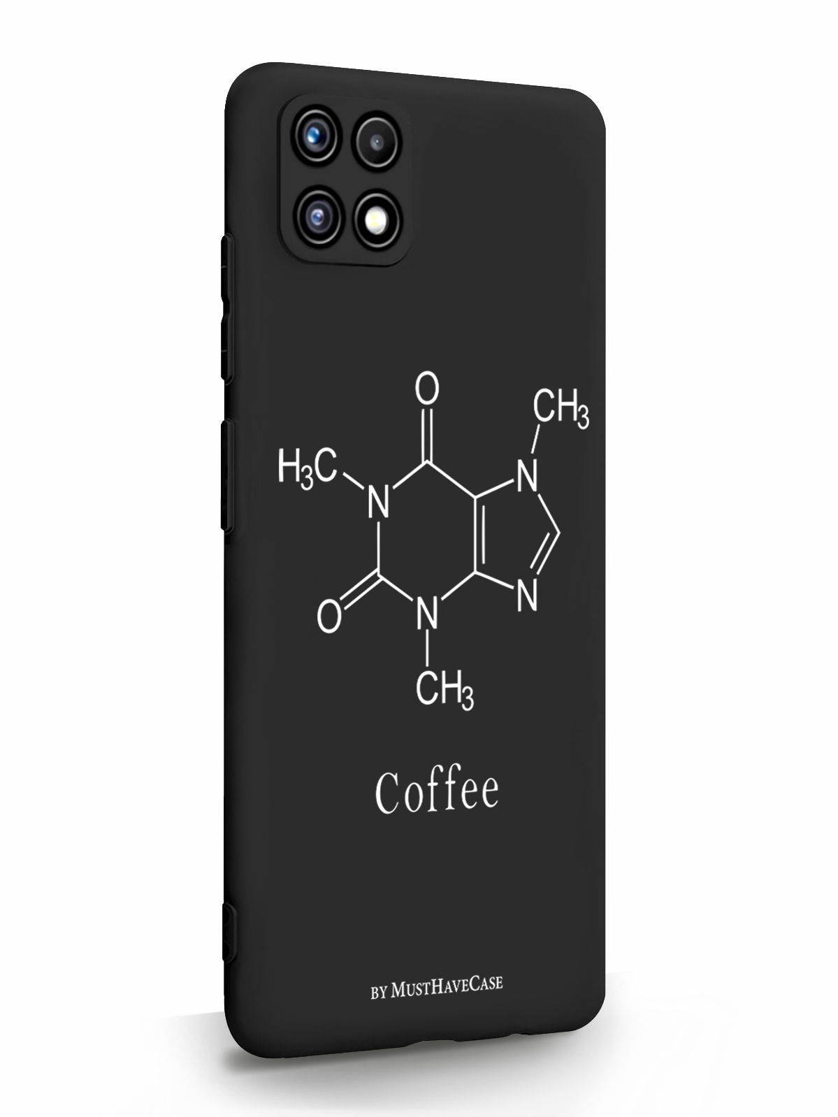 Чехол MustHaveCase для Samsung A22s Молекула кофе черный