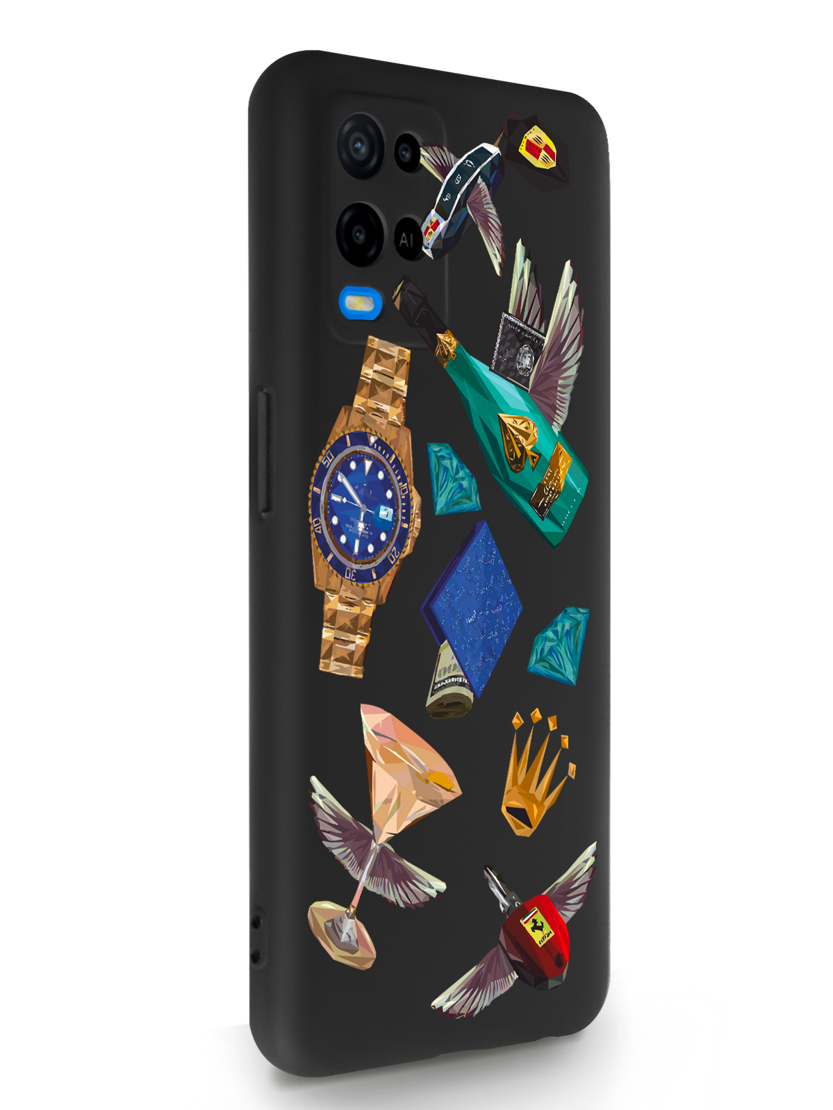 Чехол MustHaveCase для Oppo A54 Luxury lifestyle черный