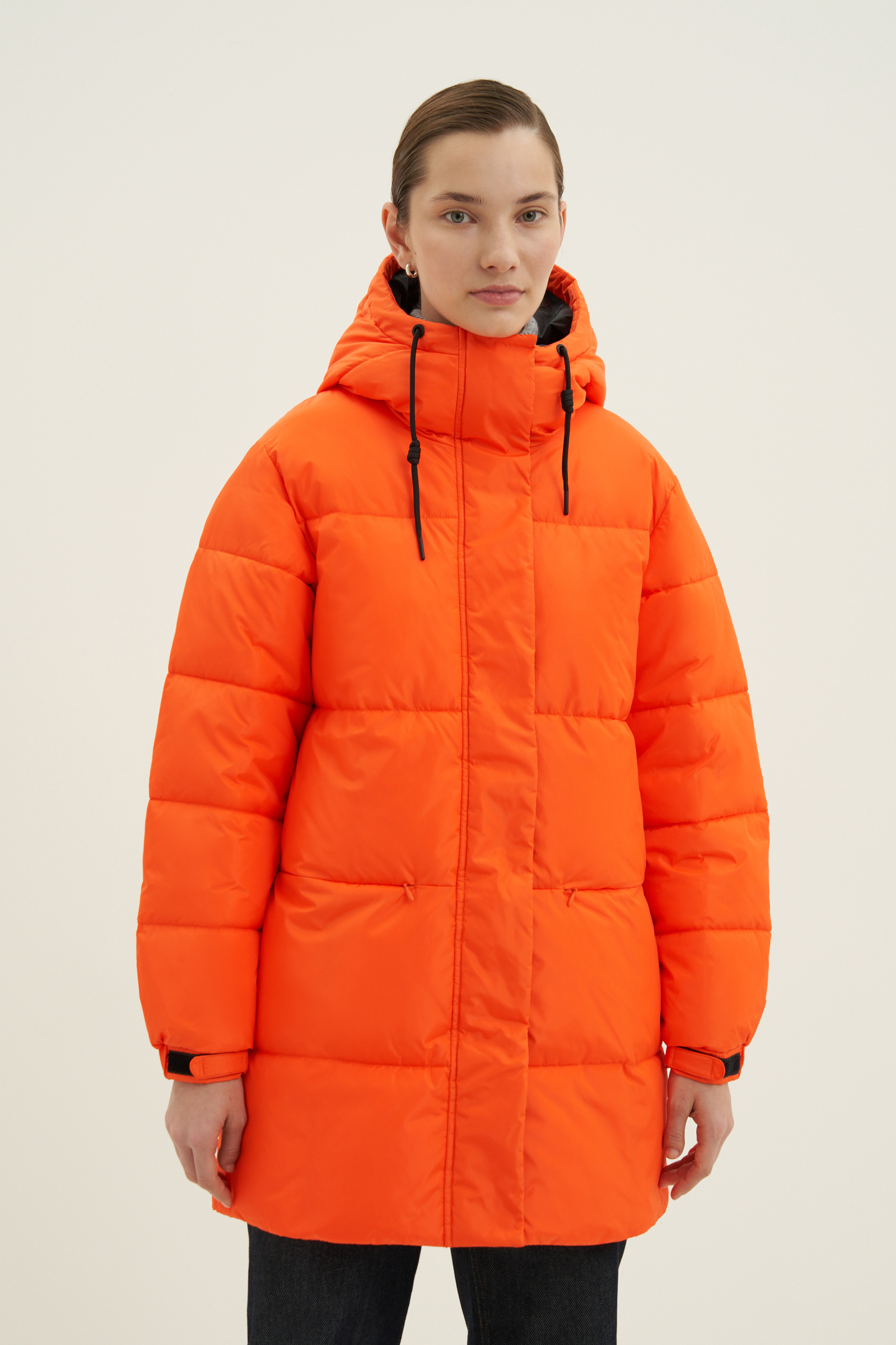 Пальто женское Finn Flare FWC11054 оранжевое XS