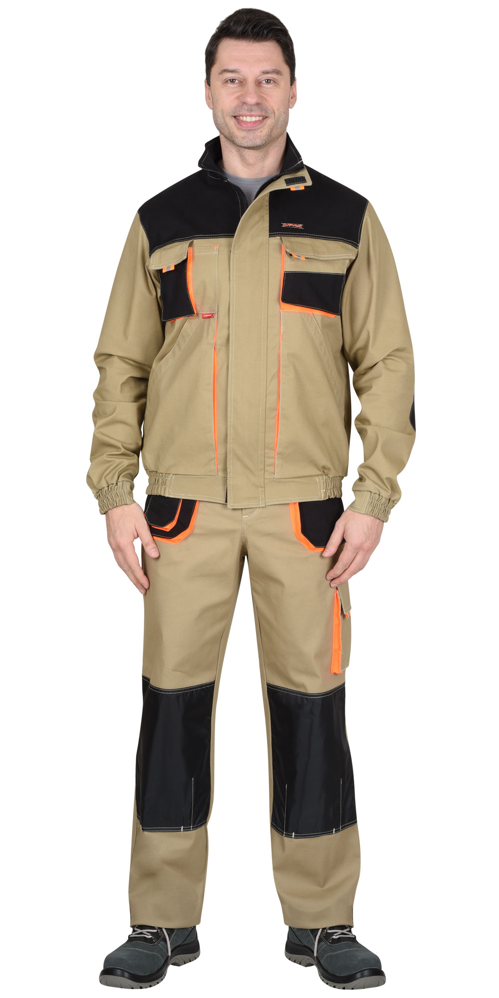 Куртка рабочая мужская СириуС 104011 бежевая 60/182-188