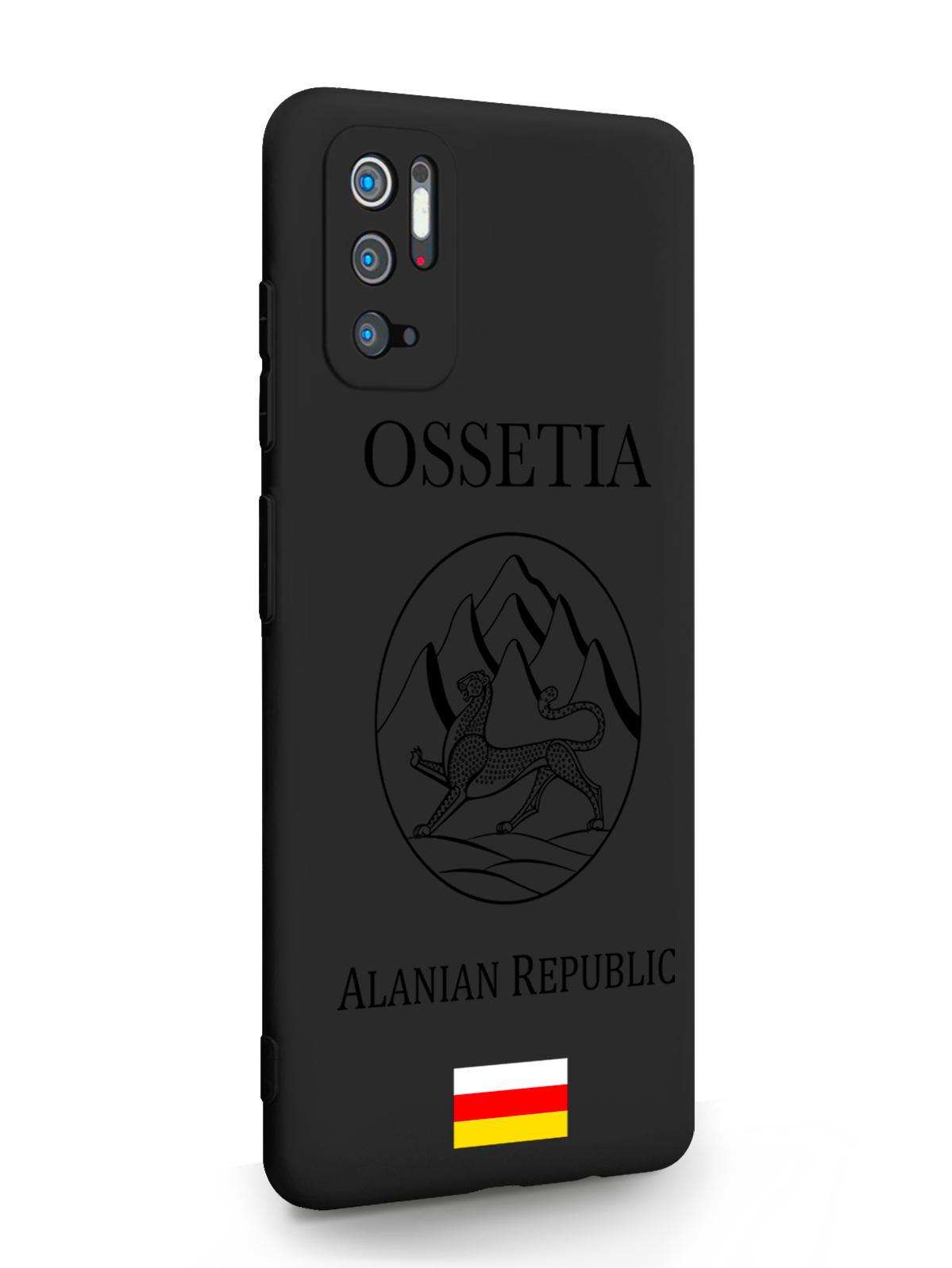 Чехол MustHaveCase для Xiaomi Redmi Note 10T Черный лаковый Герб Северной Осетии черный