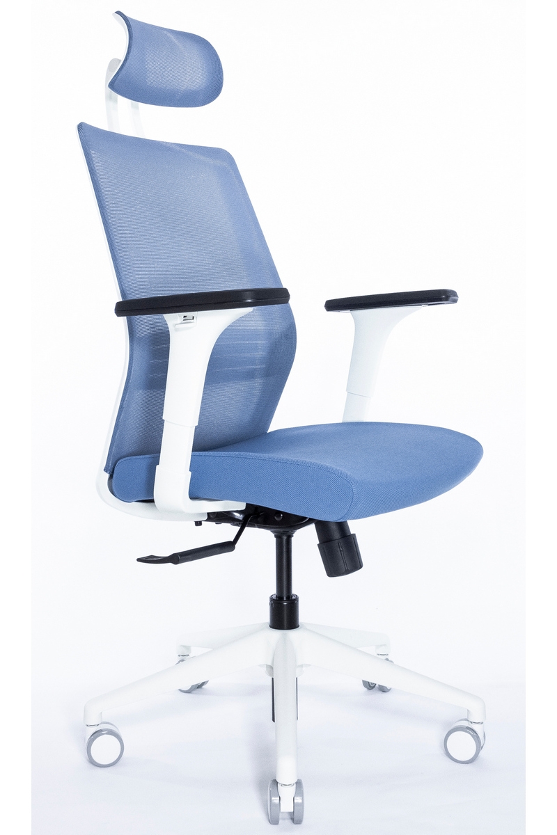 Эргономичное офисное кресло Falto Soul-Automatic SOL-AUTOMATIC-01WAL /синее, каркас белый