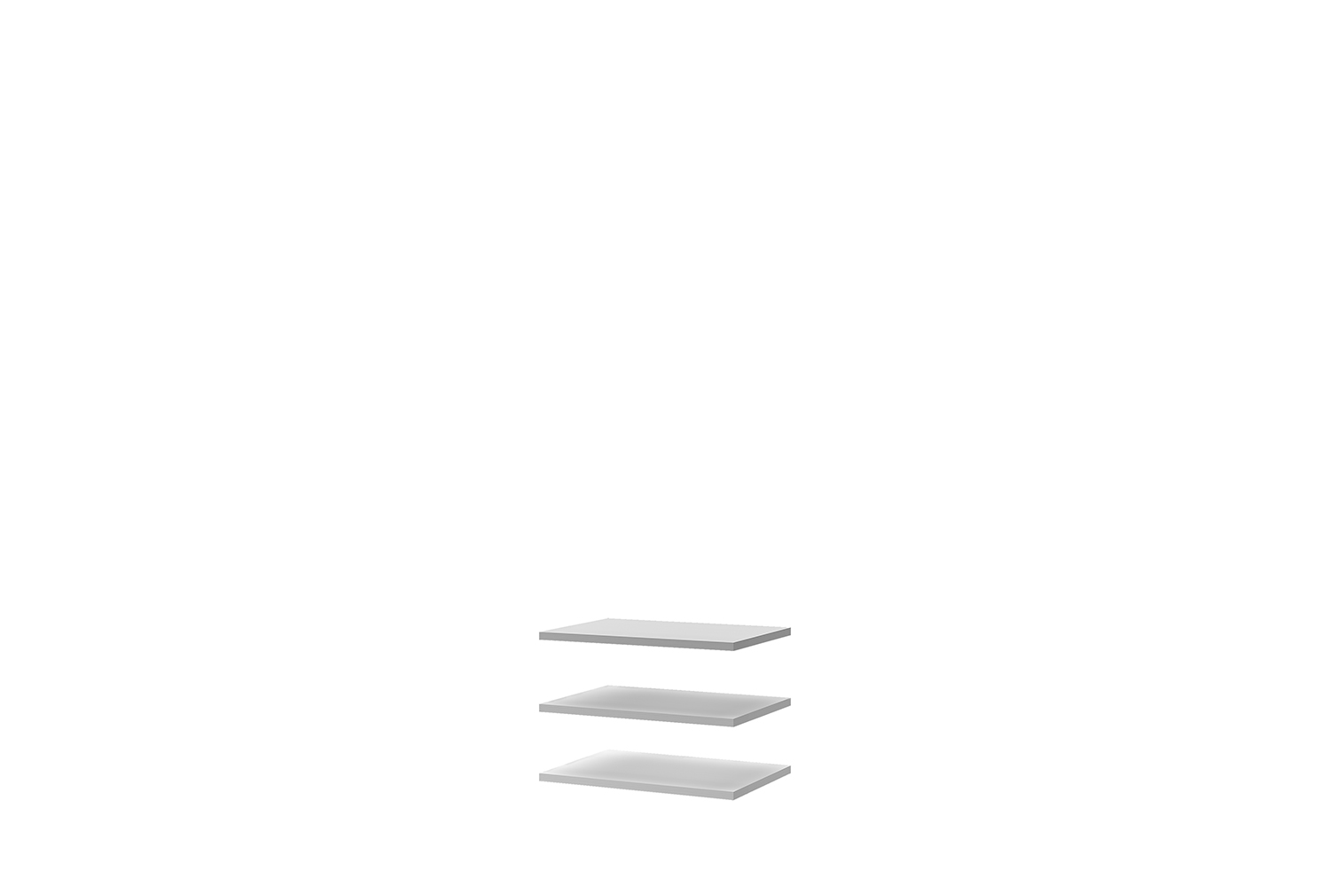 Anrex Часть серии модульных шкафов, Комплект полок 50/35. Цвет БЕЛЫЙ