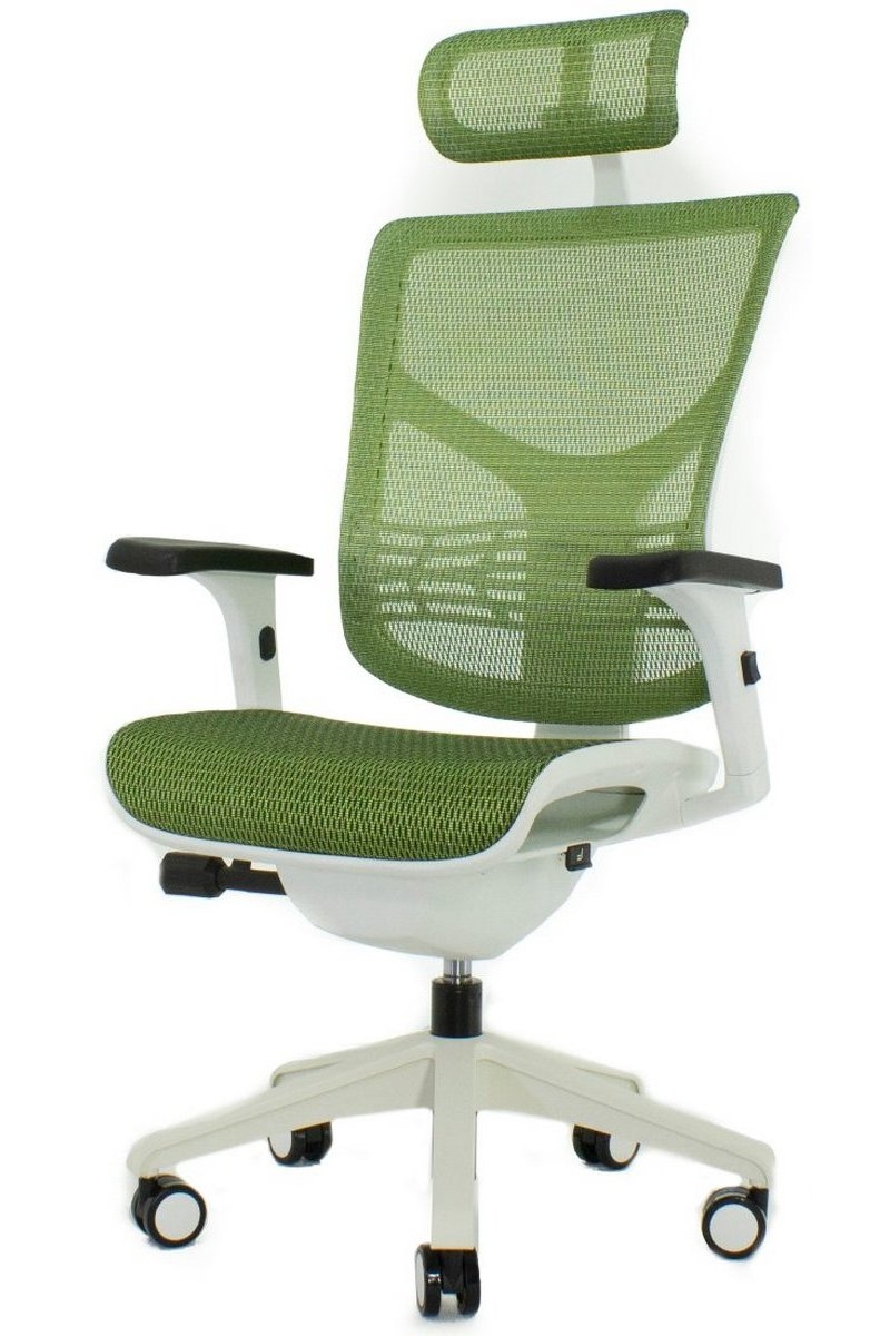 Эргономичное подростковое кресло Falto Expert Vista VSM01-Т-05 /сетка зеленая, каркас белы